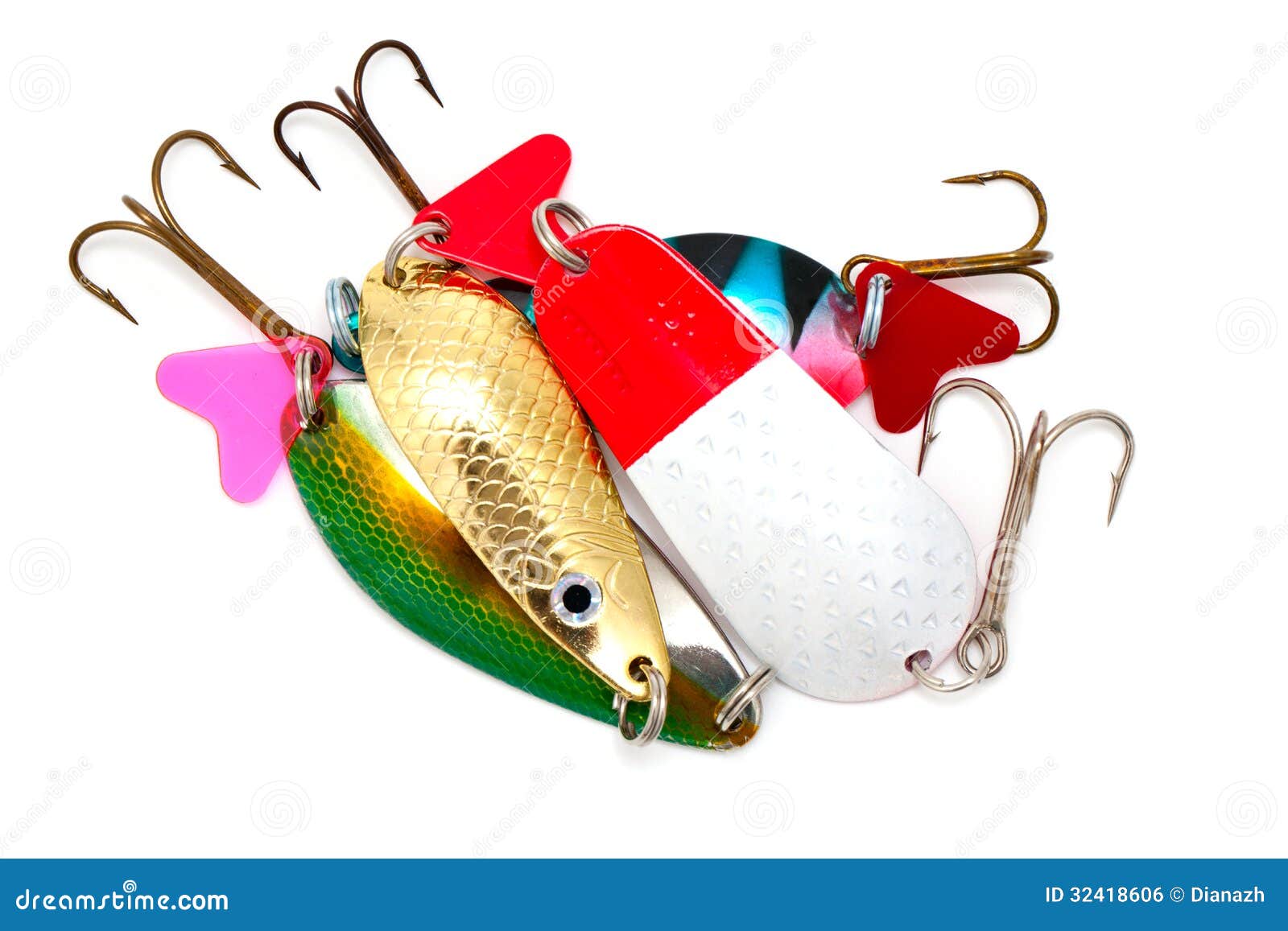 Fishing lures stock photo. Image of lure, cast, hook - 32418606