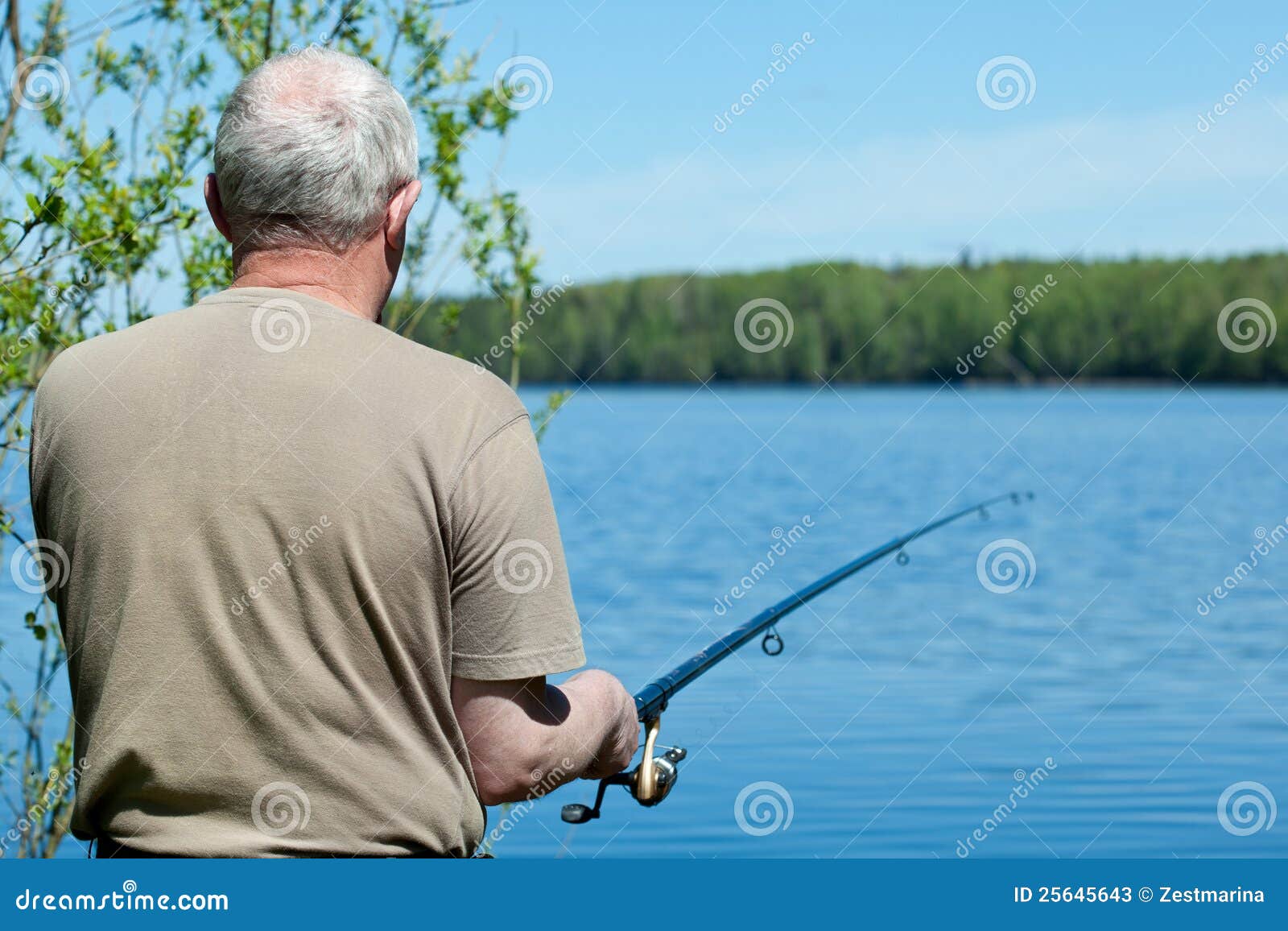 Fishing man with a rod stock image. Image of casting - 25645643