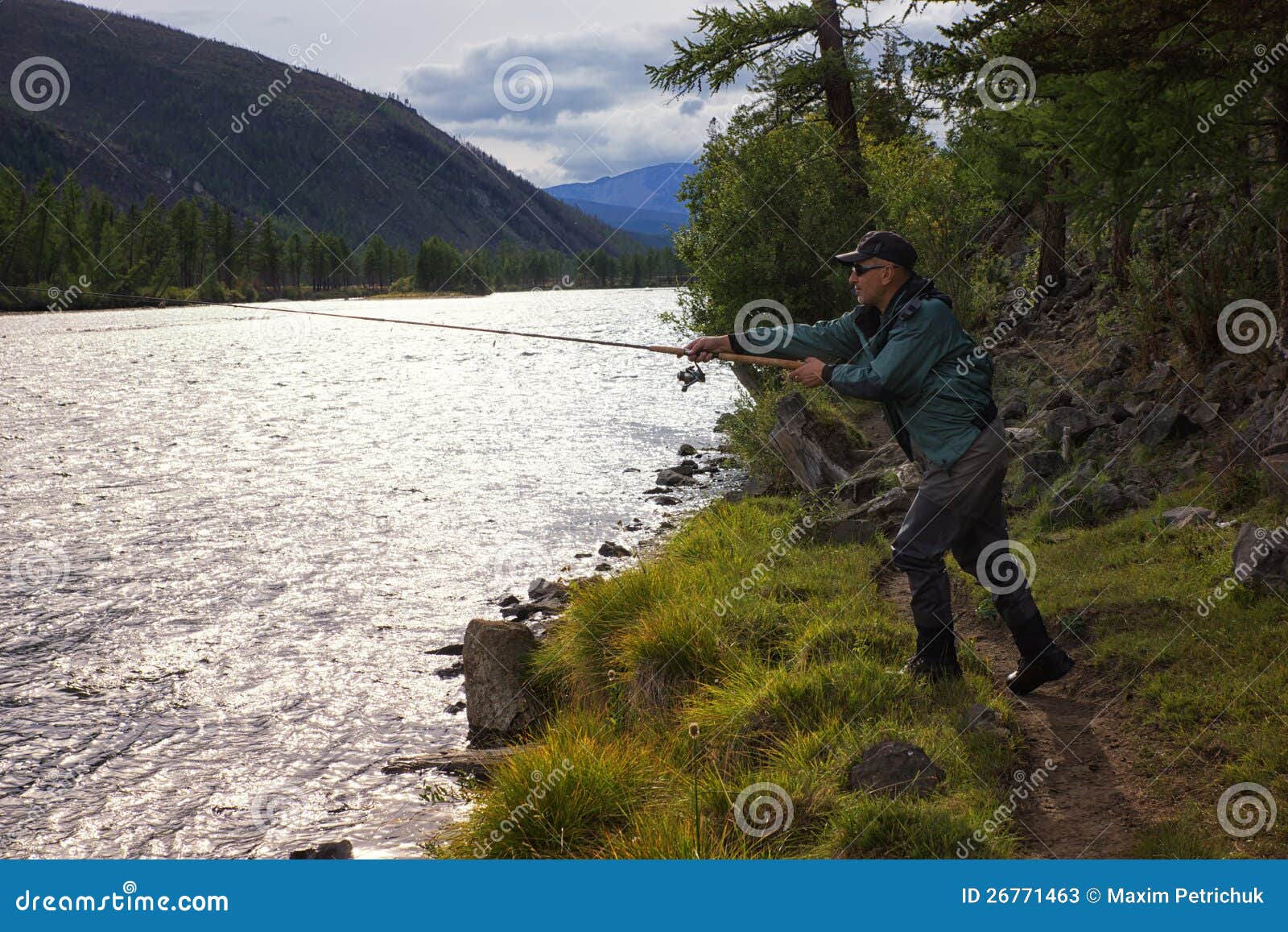 Fishing in the Mongolia stock image. Image of fishing - 26771463