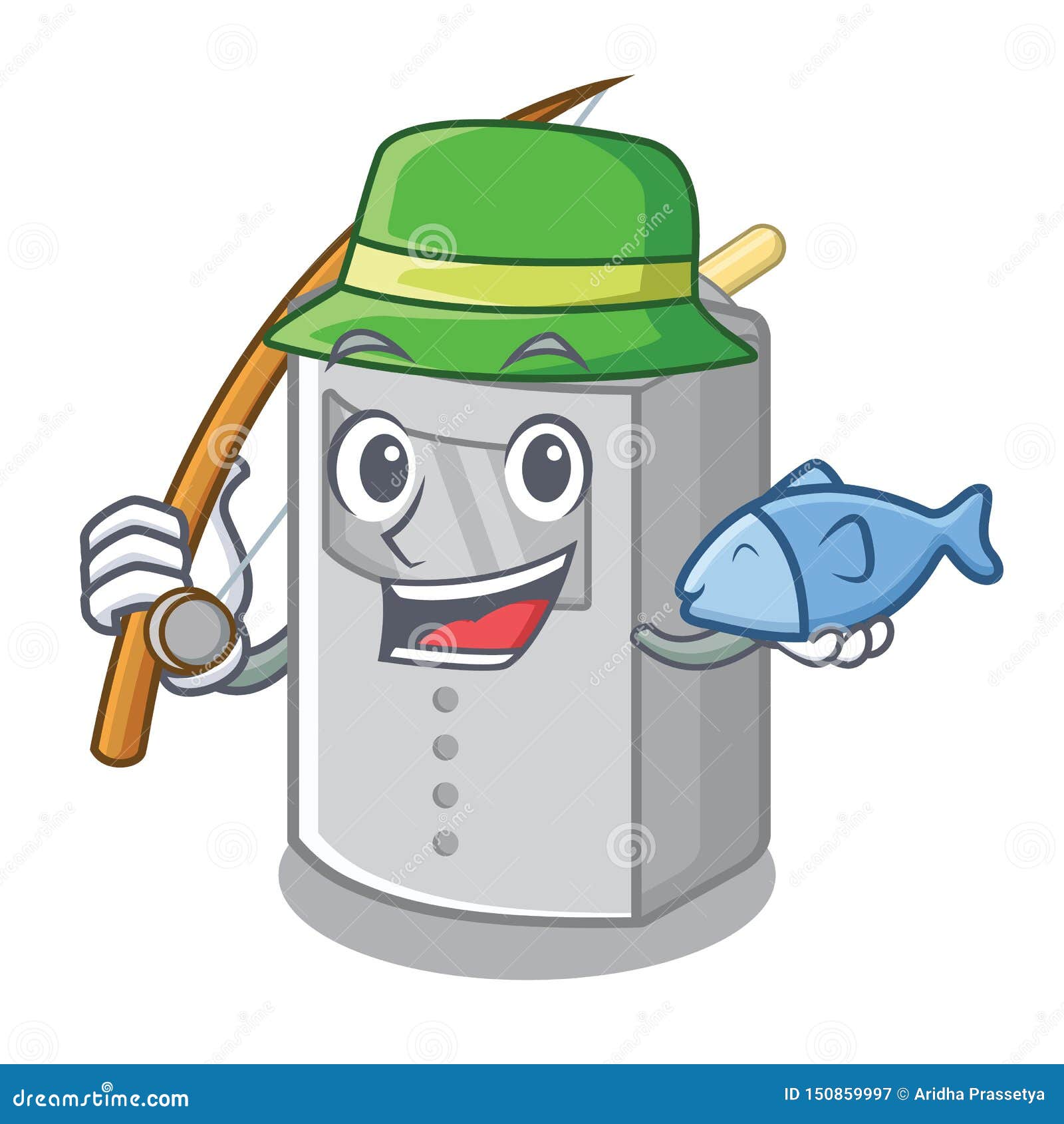 Fishing Motion Sensor Isolated with the Mascot Stock Vector ...