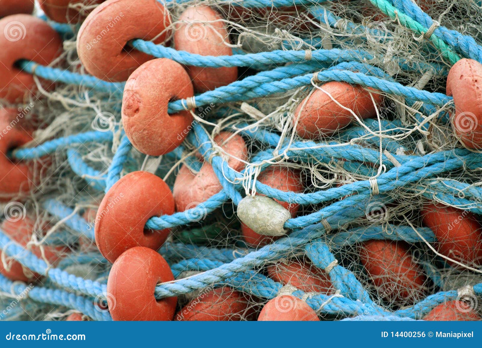 Fishing net stock photo. Image of cork, green, floating - 14400256
