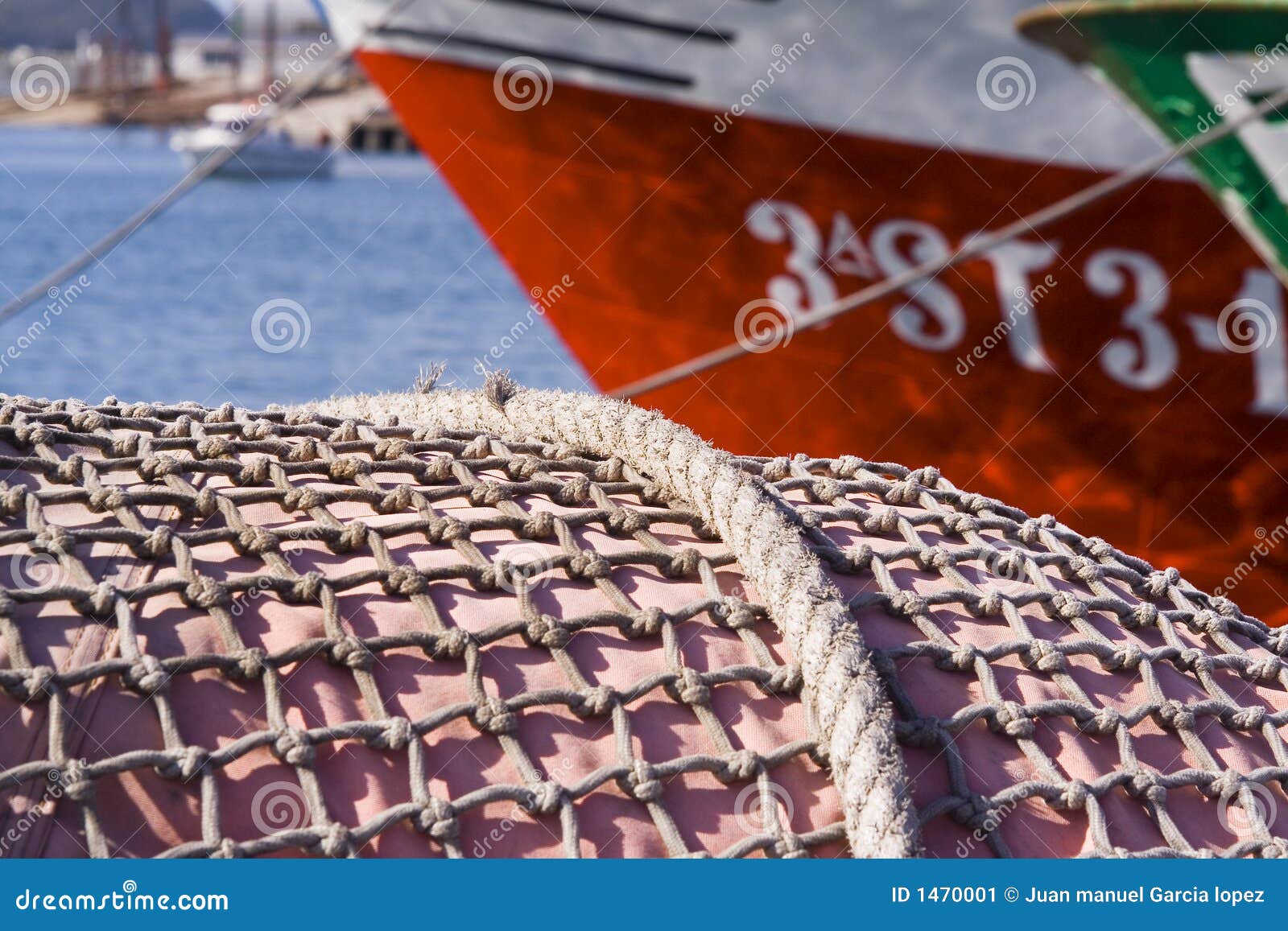 Fishing net stock image. Image of ship, cables, boat, rope - 1470001
