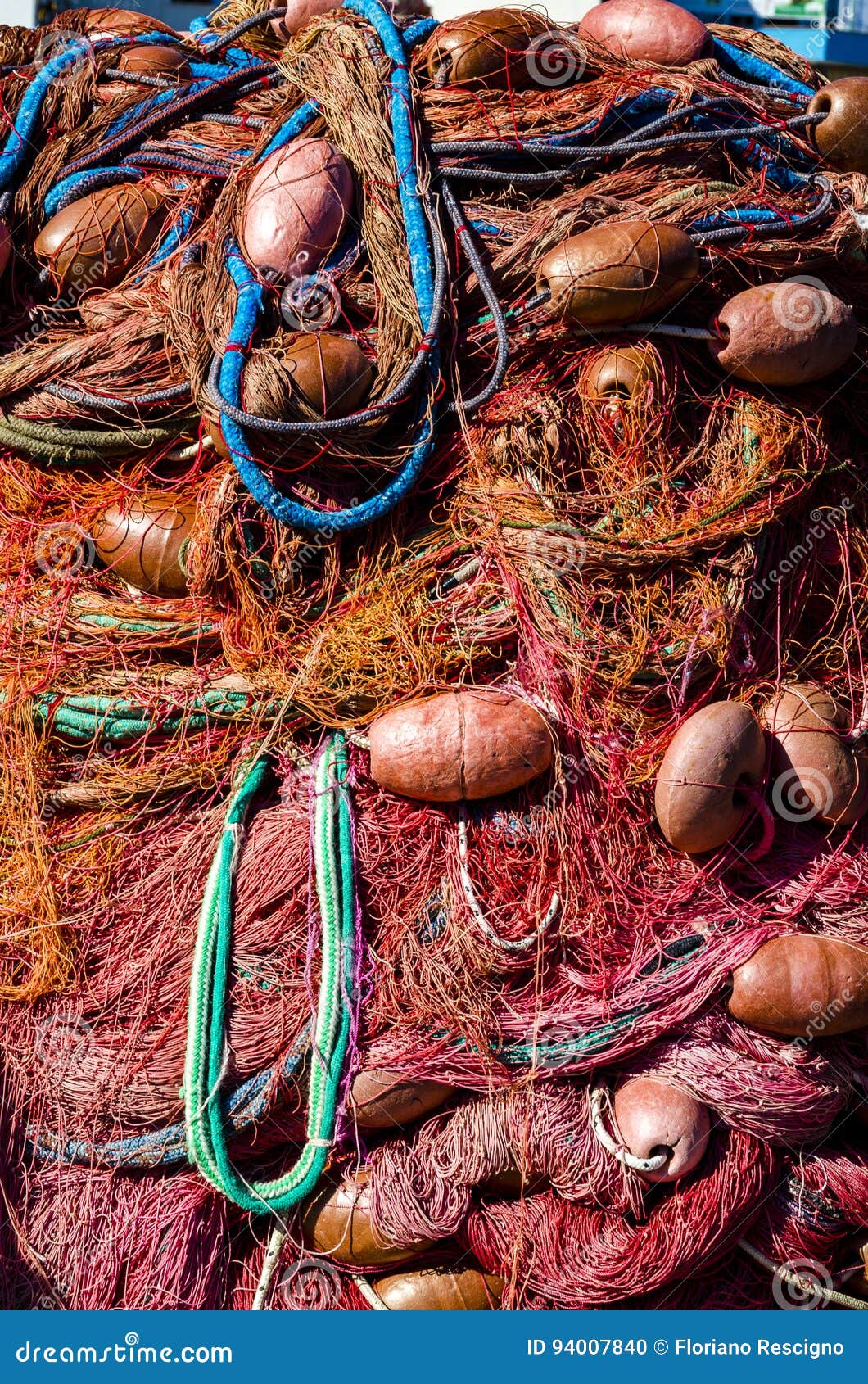 Fishing net with the beach stock photo. Image of fish - 94007840
