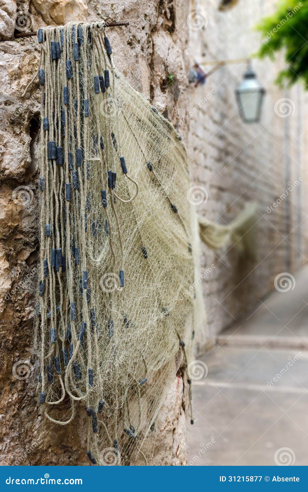 Fishing Net Drying stock image. Image of closeup, water - 31215877
