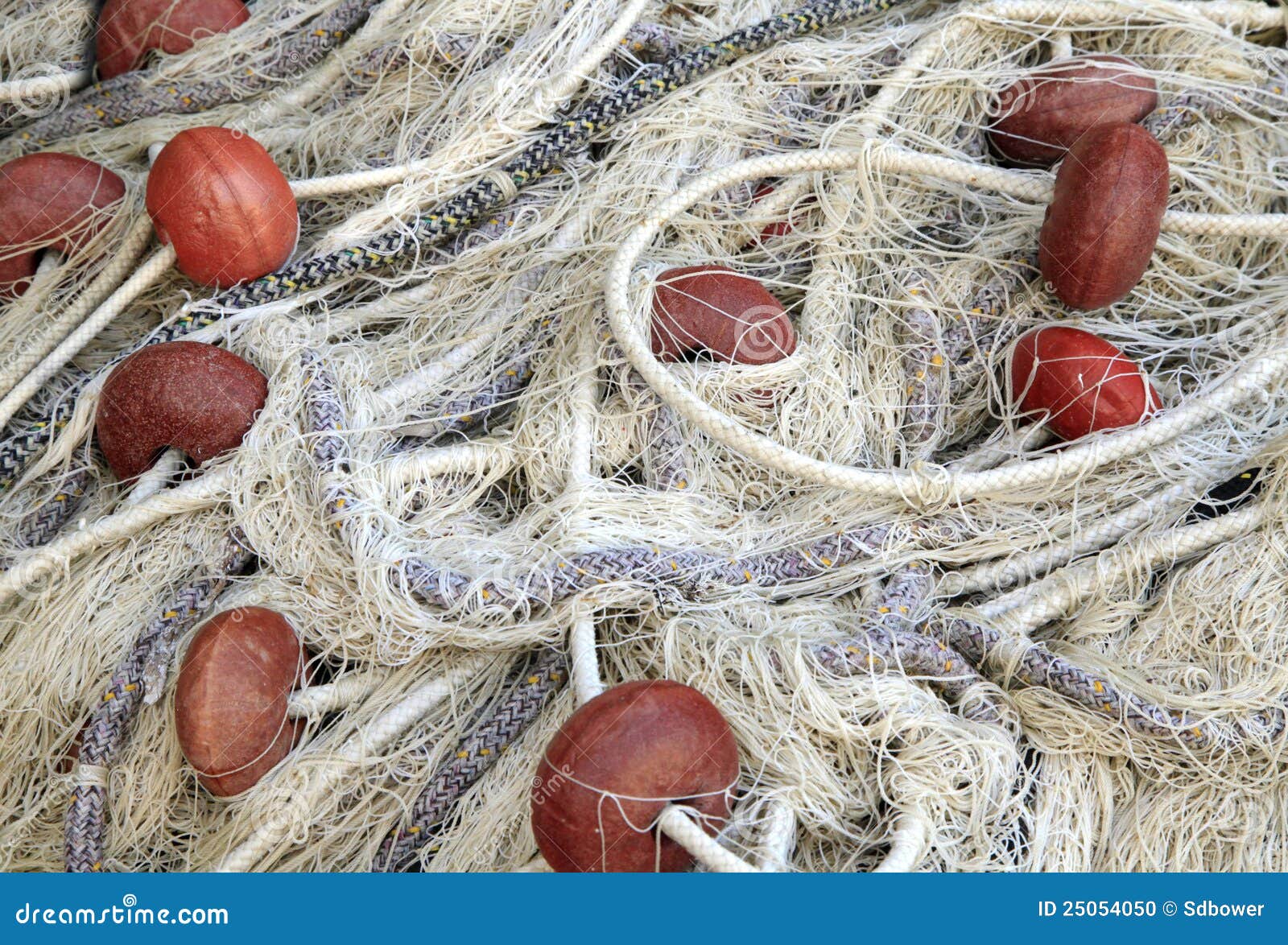 Fishing Net Drying in the Sun Stock Photo - Image of equipment, boat ...