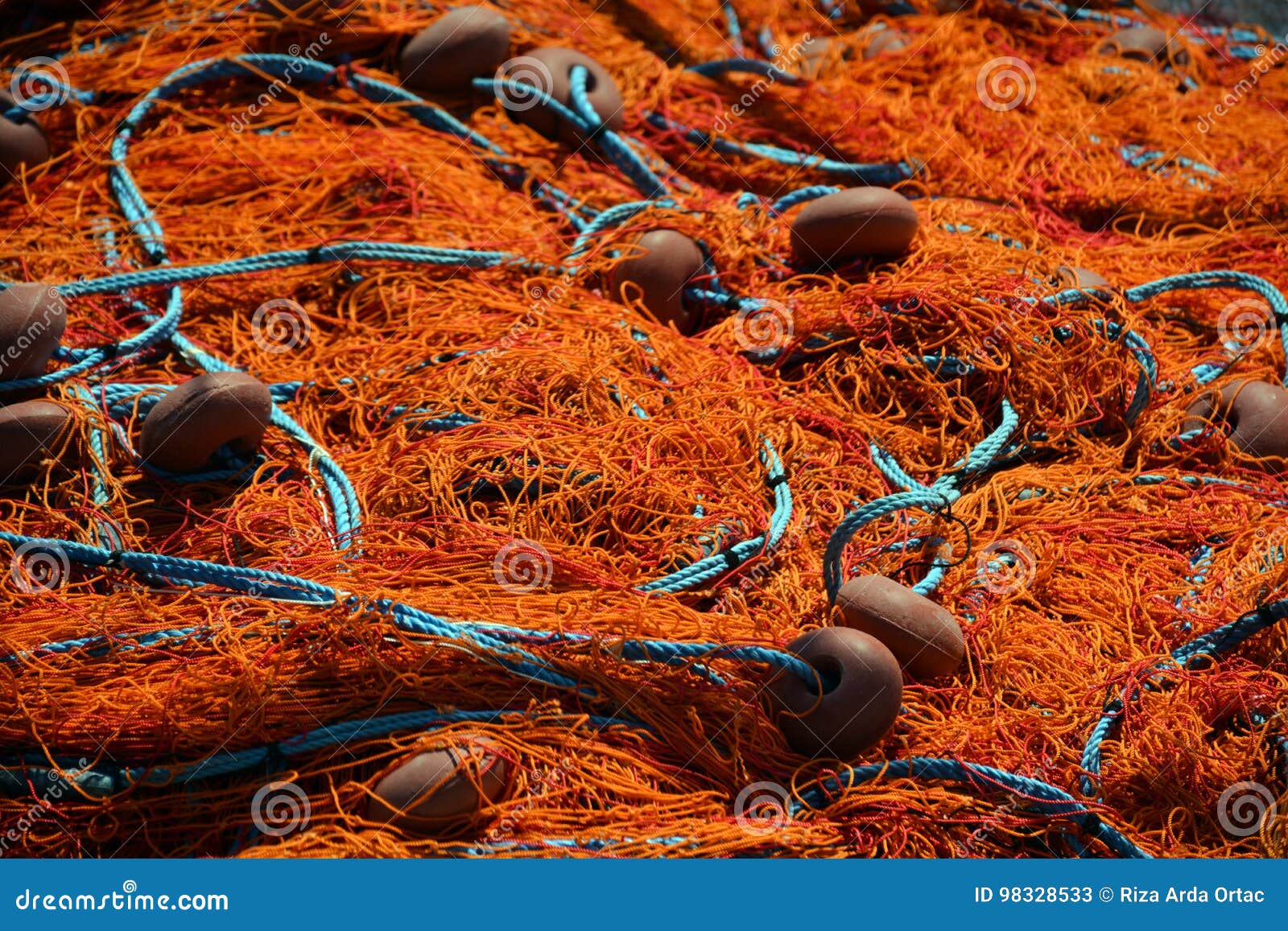 Fishing net stock image. Image of horizontal, fish, floating - 98328533