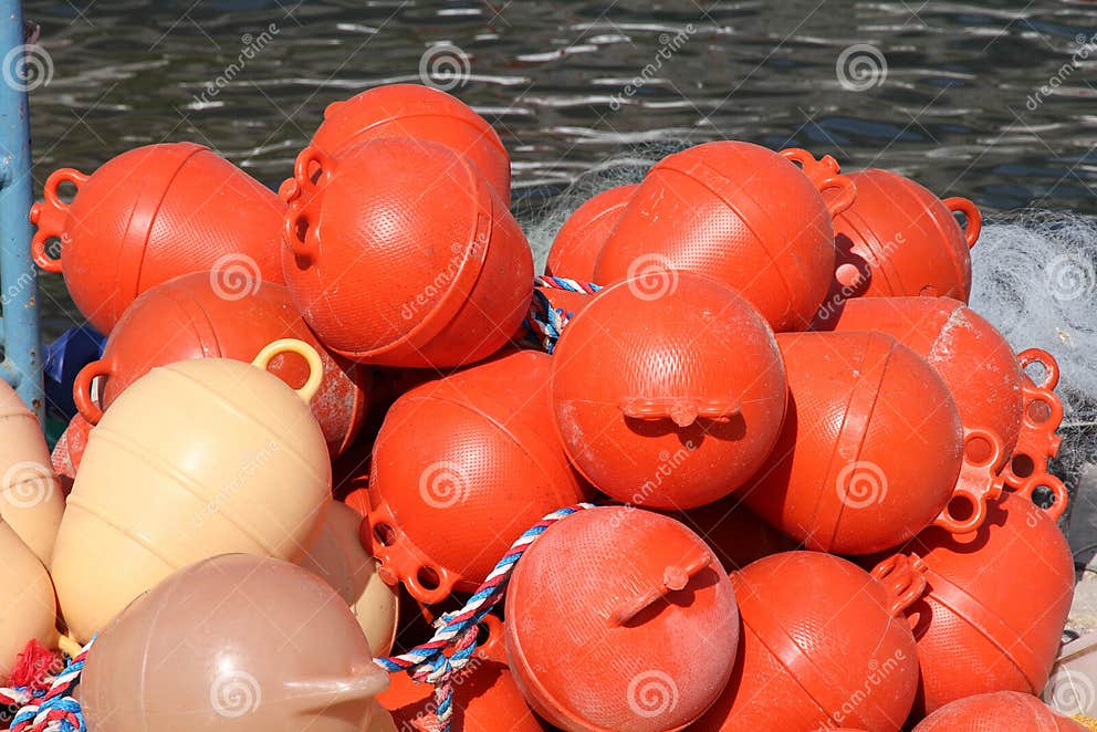 Fishing net floaters stock image. Image of fishing, buoy - 22079035