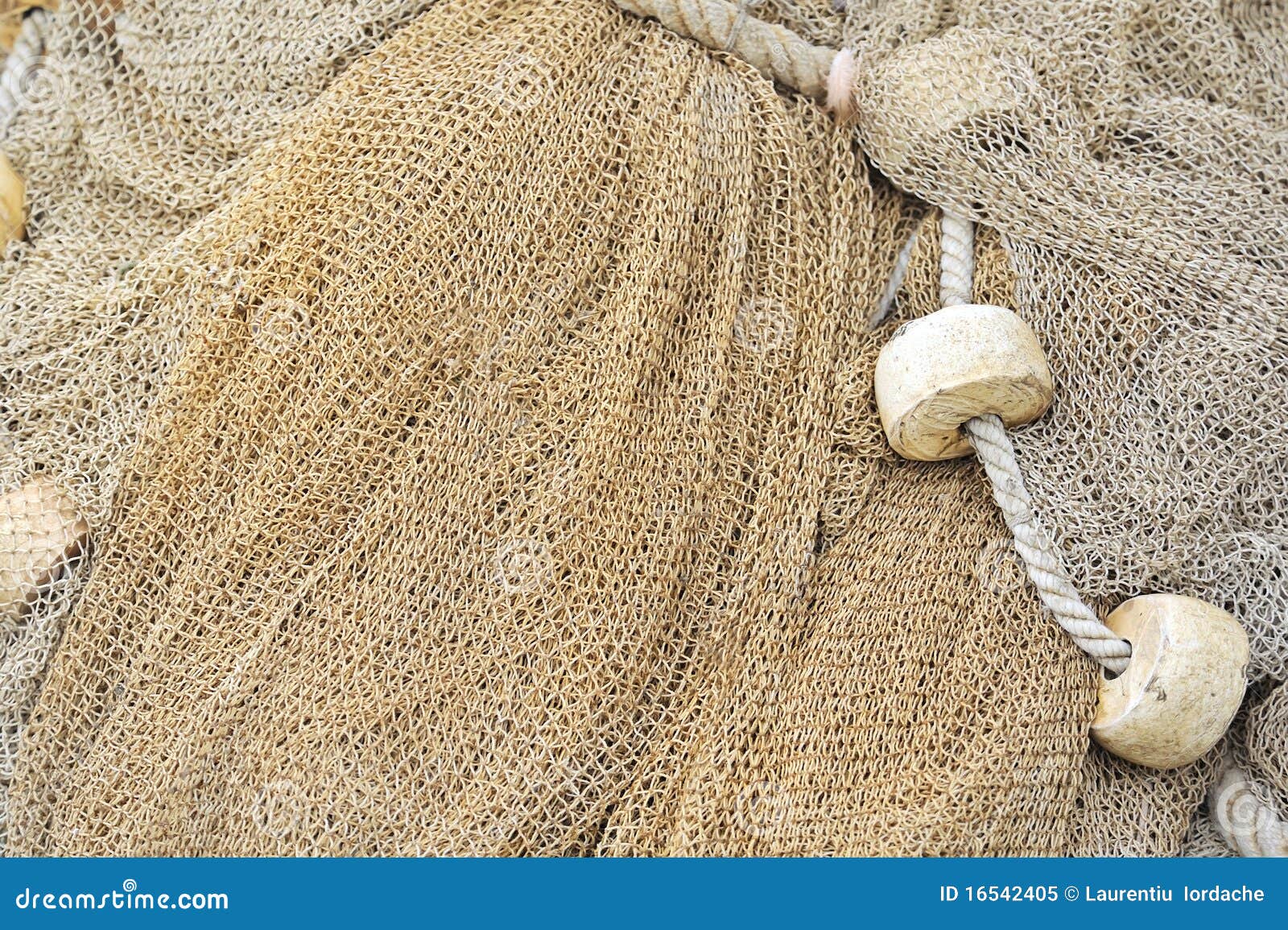 Fishing net with floats stock image. Image of close, line - 16542405