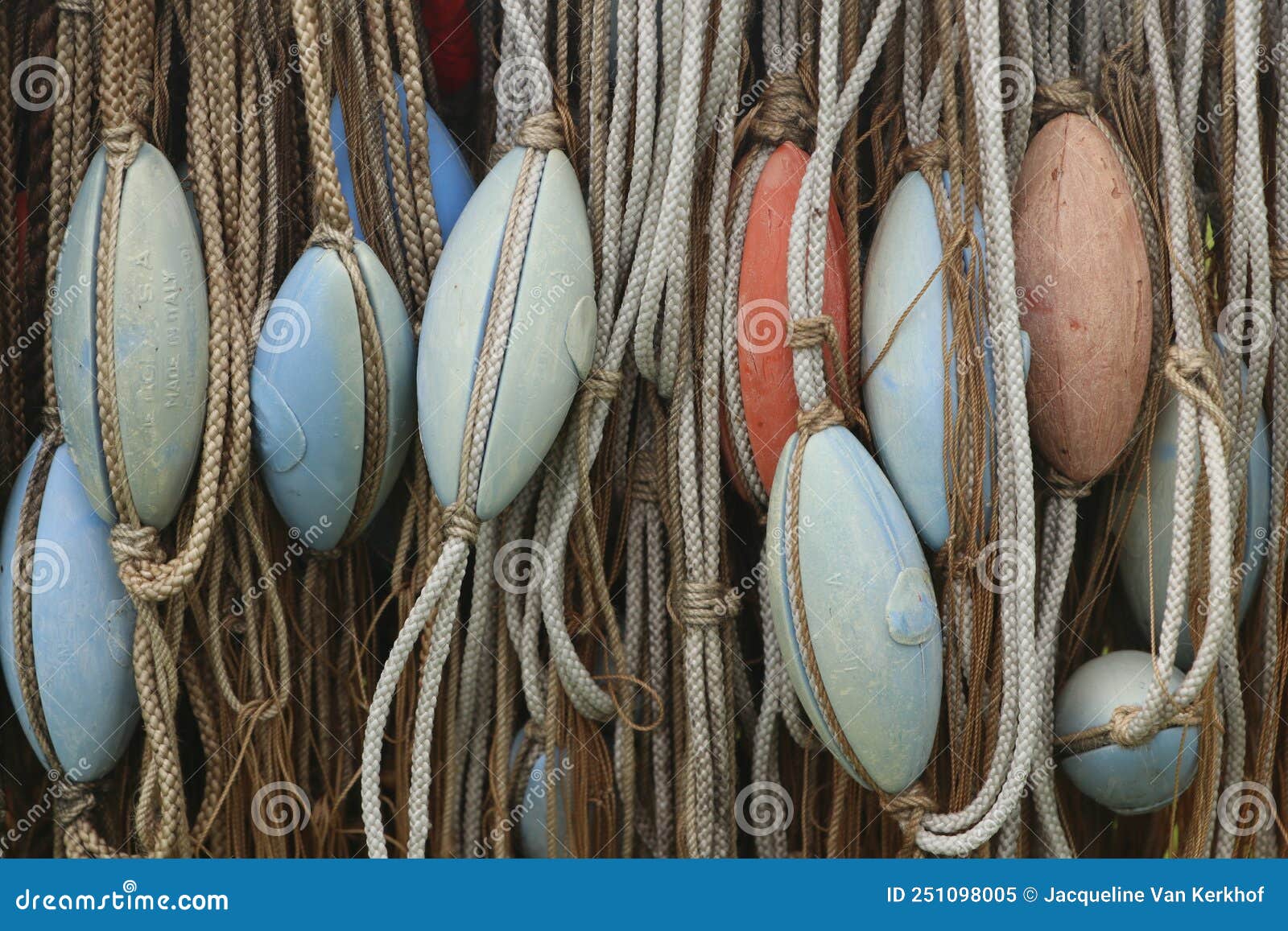 Fishing net floats stock image. Image of aged, oval - 251098005