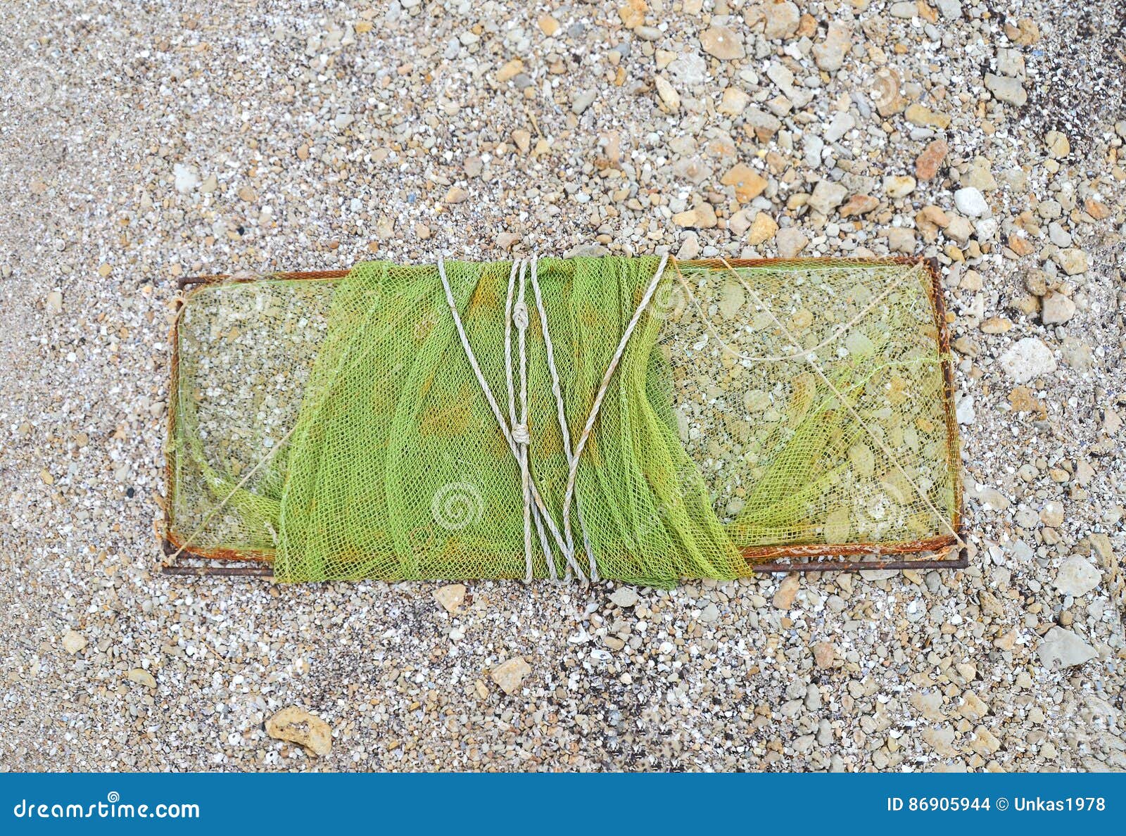 Fishing net on frame stock photo. Image of carcass, industrial - 86905944