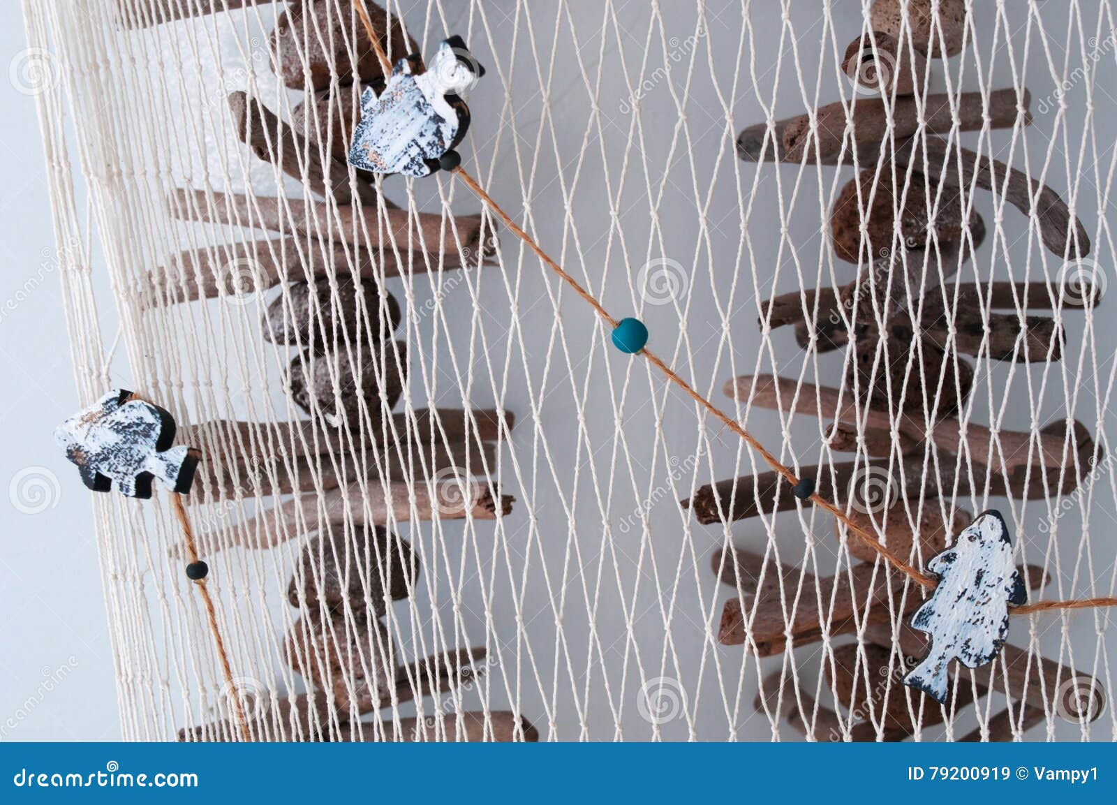 A Fishing Net Hanging on the Wall Stock Image - Image of fishnet ...