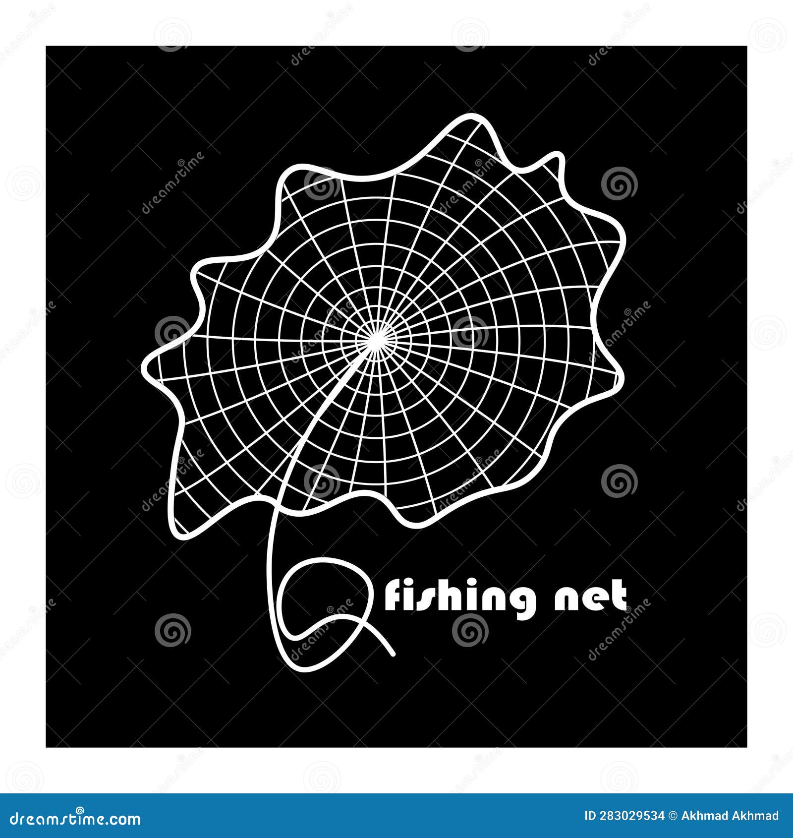 Fishing net icon stock vector. Illustration of boats - 283029534