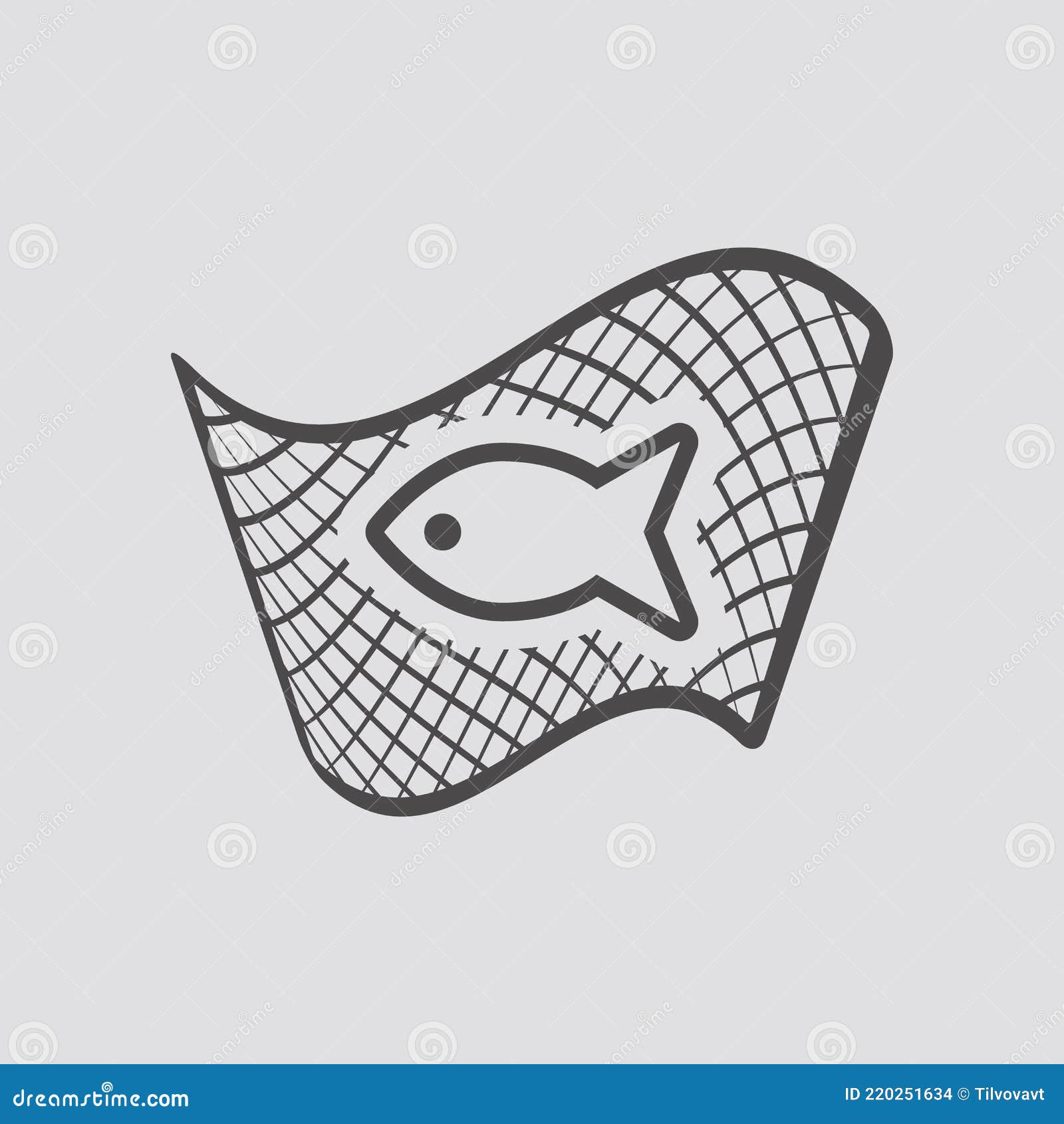 Fishing Net Icon in Flat Style.Vector Illustration. Stock Vector ...