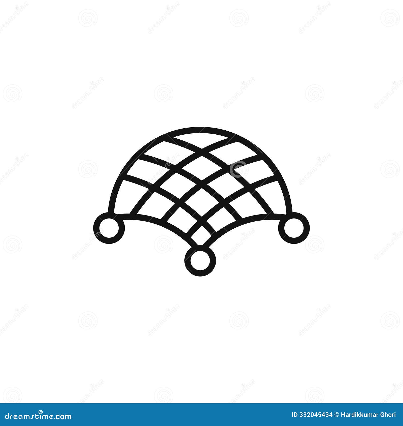 Fishing Net Icon Symbol on White Background Stock Vector - Illustration ...