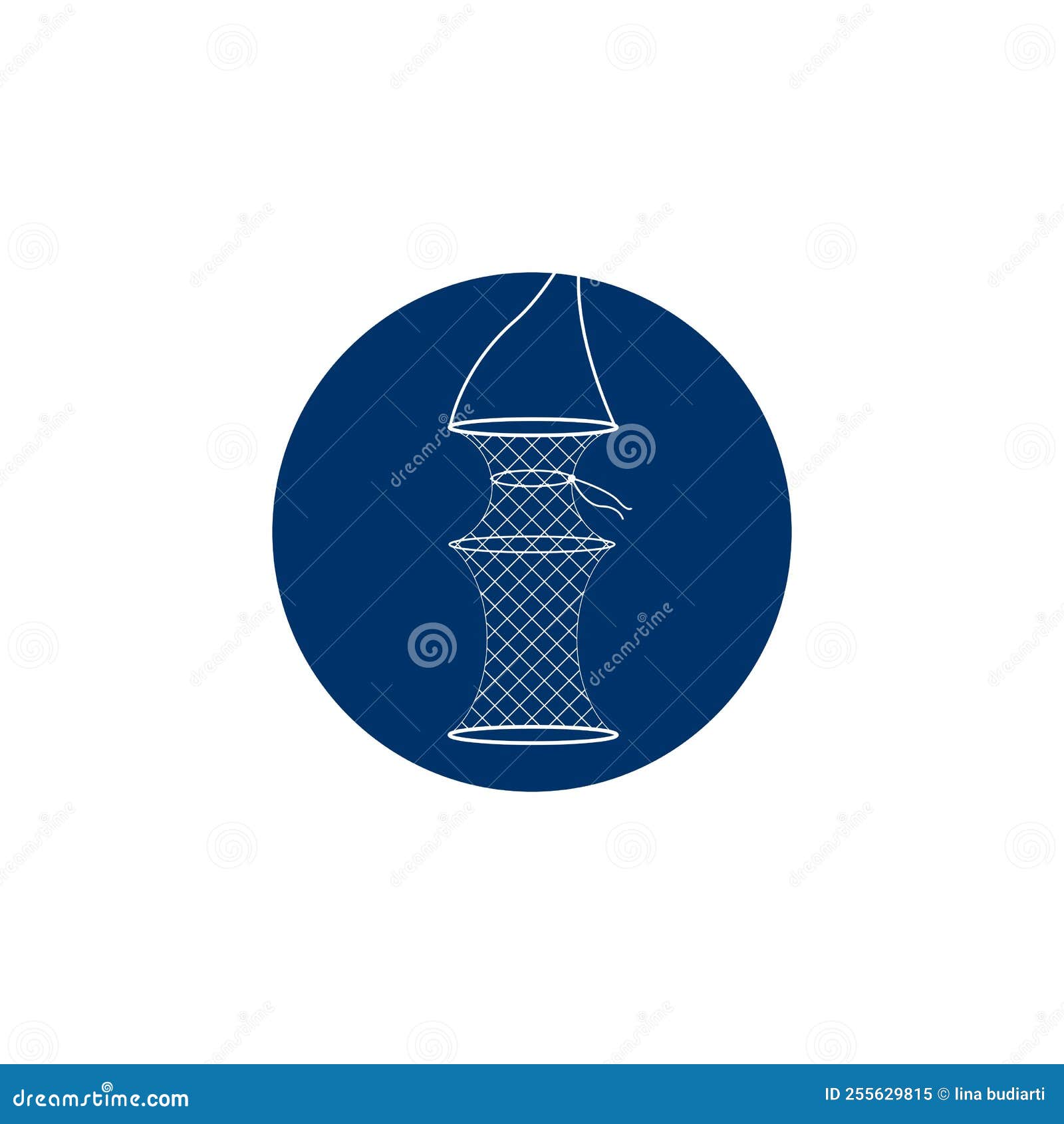 Fishing net icon stock vector. Illustration of sign - 255629815