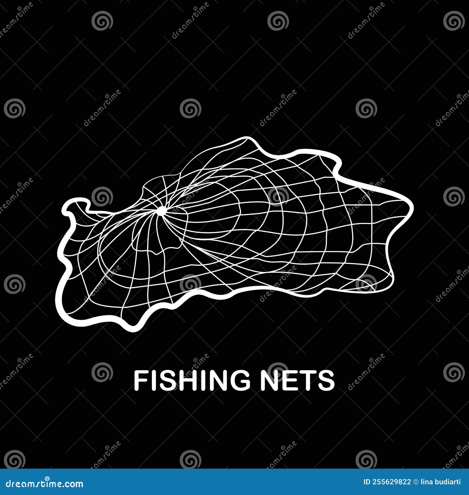 Fishing net icon stock vector. Illustration of netting - 255629822