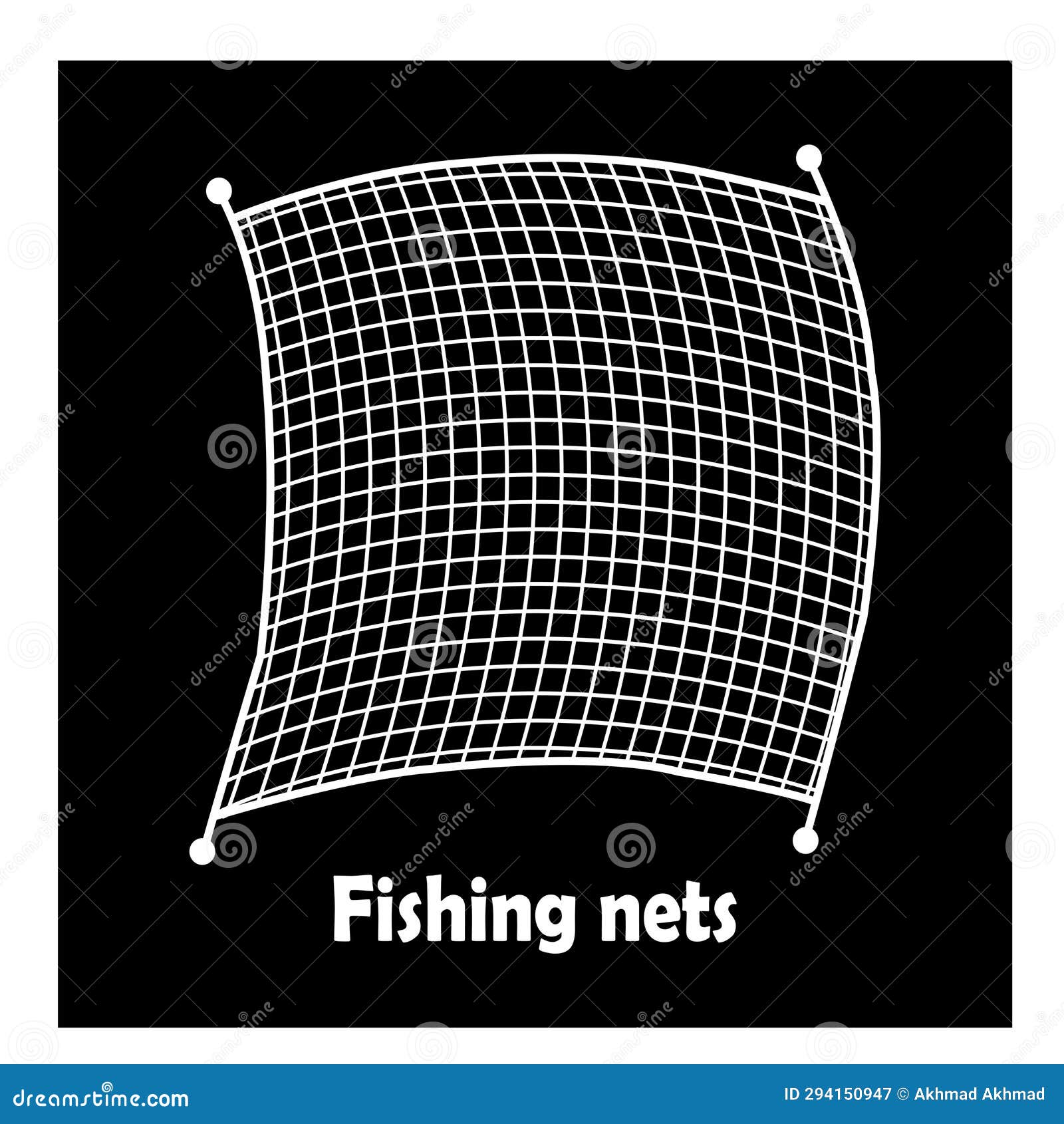Fishing net icon stock vector. Illustration of logos - 294150947