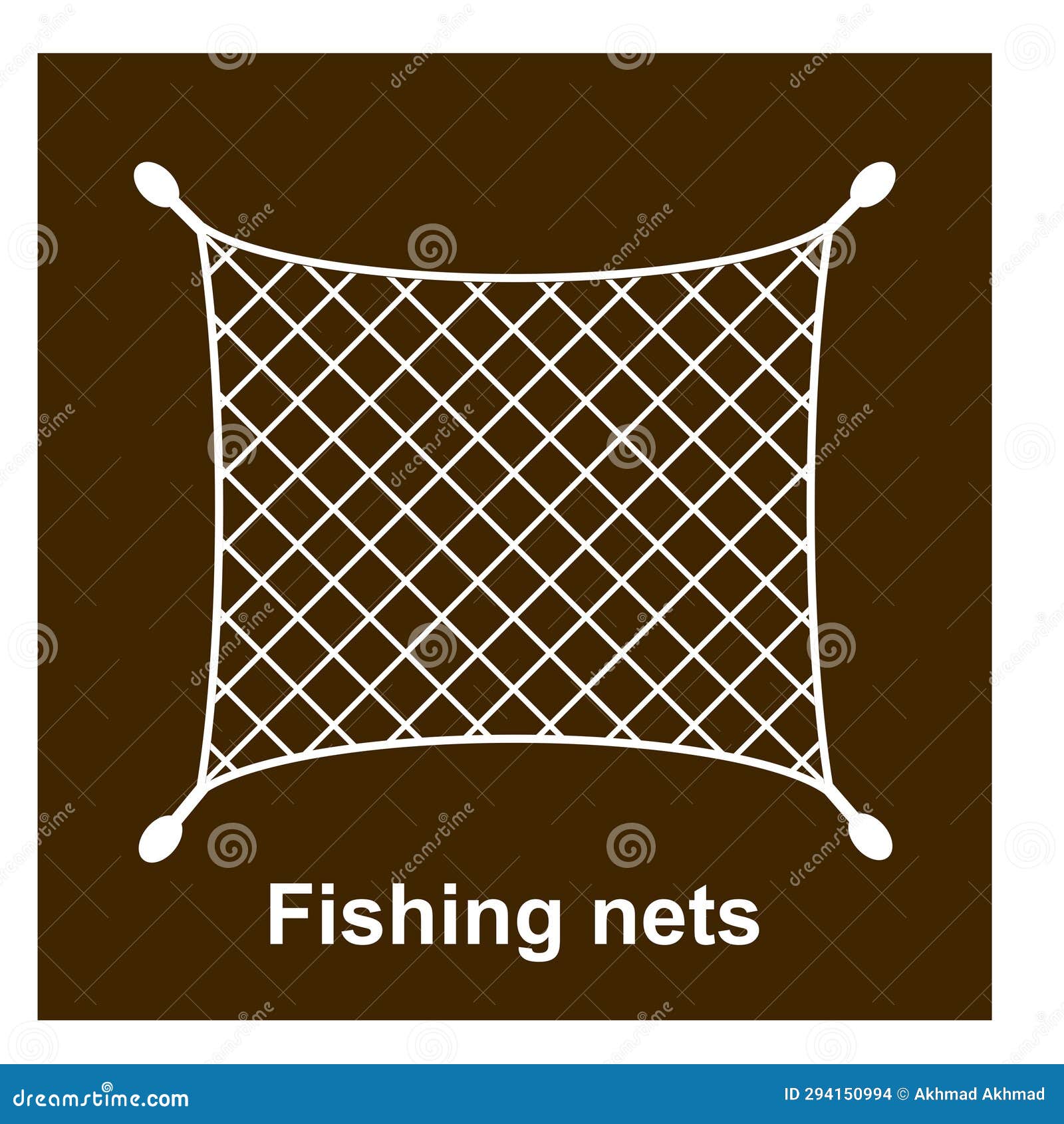 Fishing net icon stock vector. Illustration of hook - 294150994