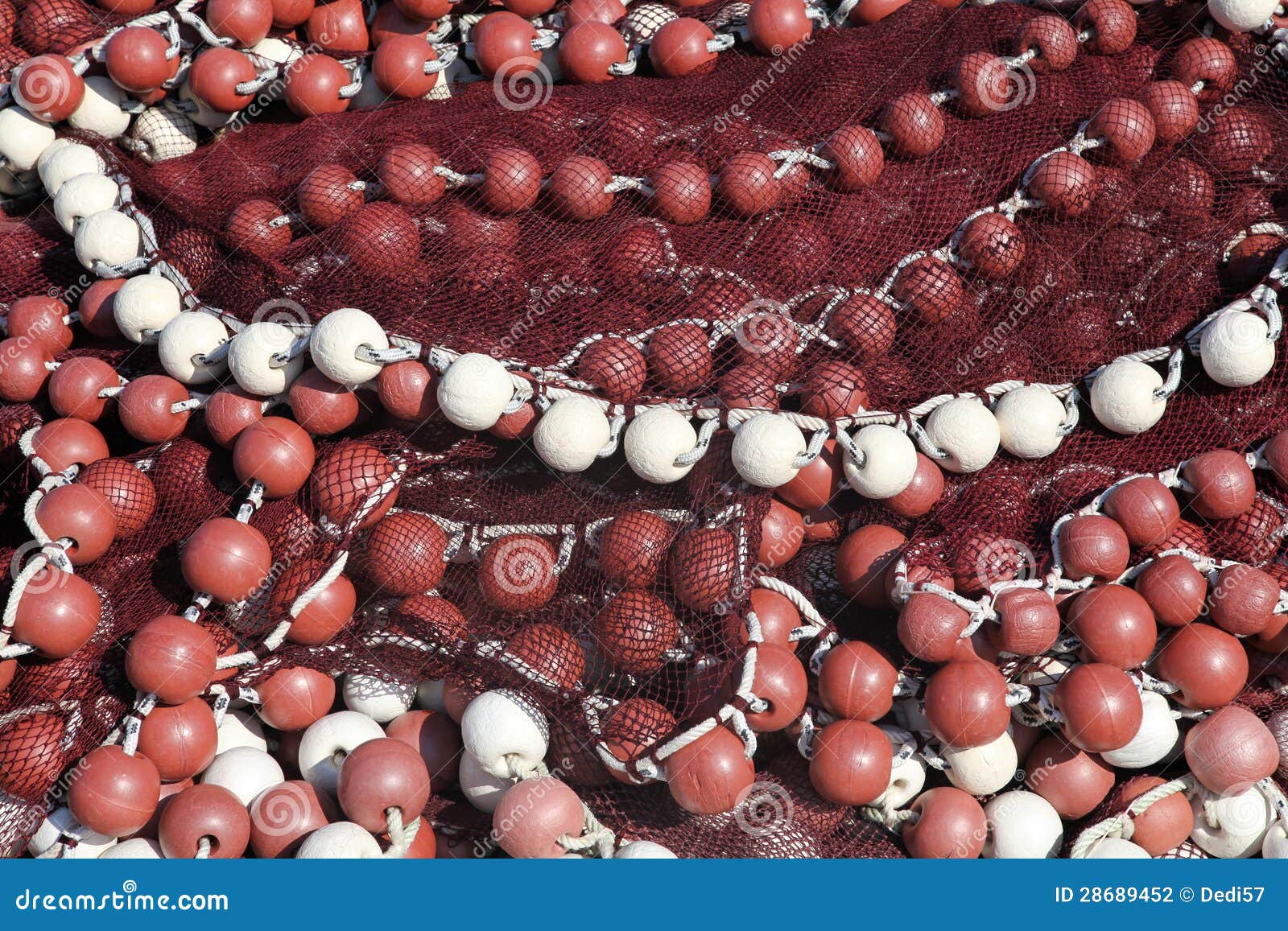 Fishing Net with Many Floats Stock Photo - Image of objects, trawler ...