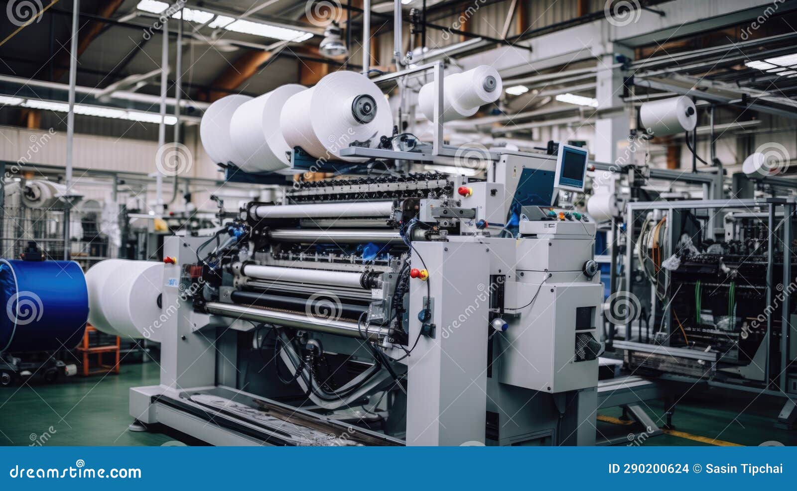 Fishing Net Processing Machinery and Equipment are in a Factory Stock ...