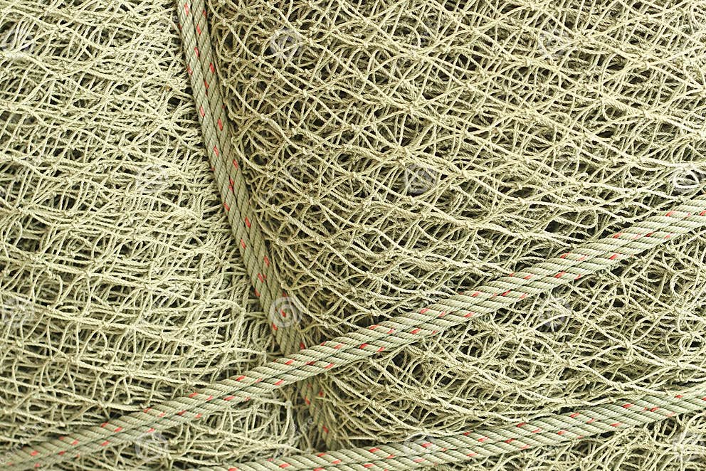 Fishing net with rope stock image. Image of cord, catch - 97930169