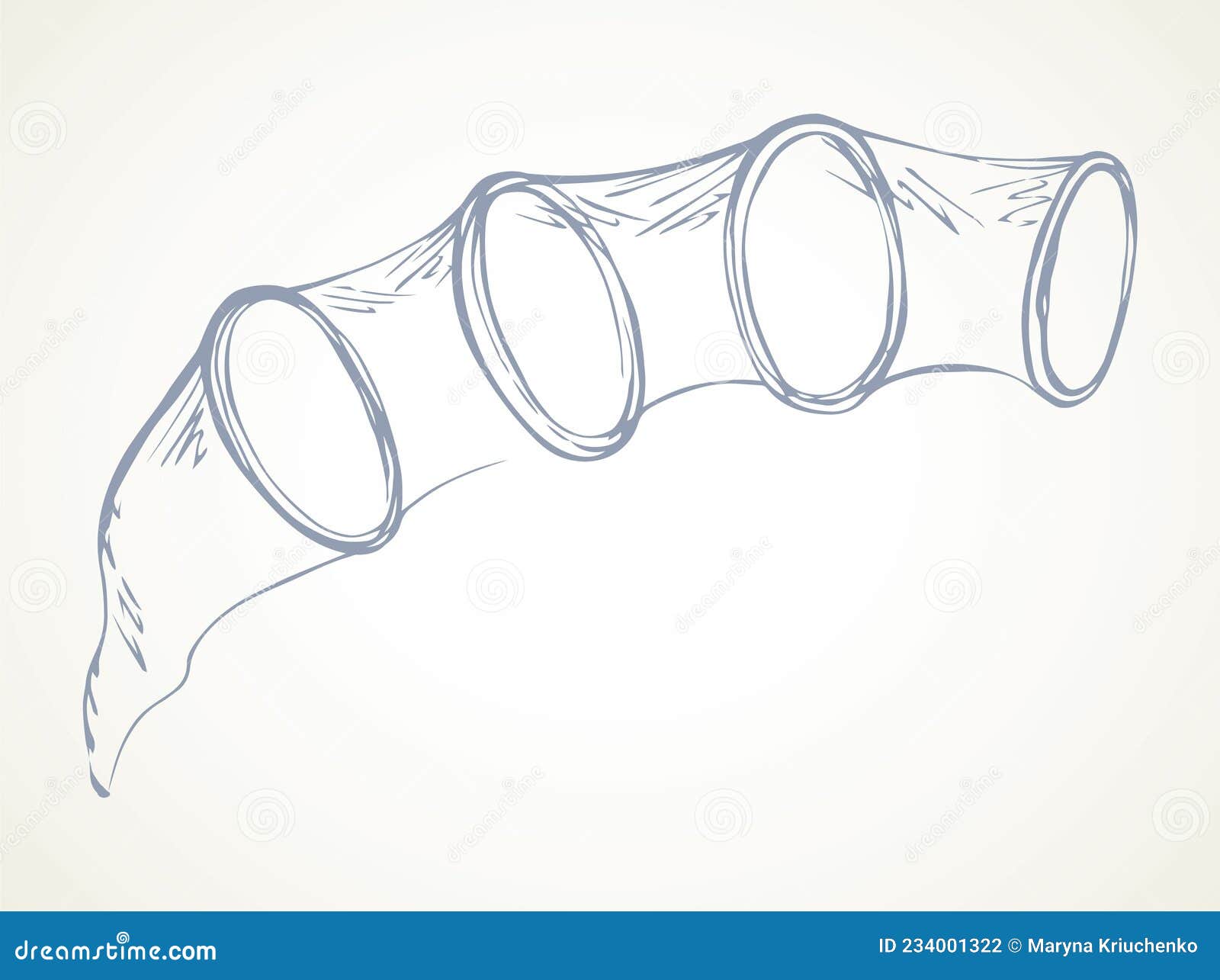 The Fishing Net. Vector Drawing Stock Vector - Illustration of river ...