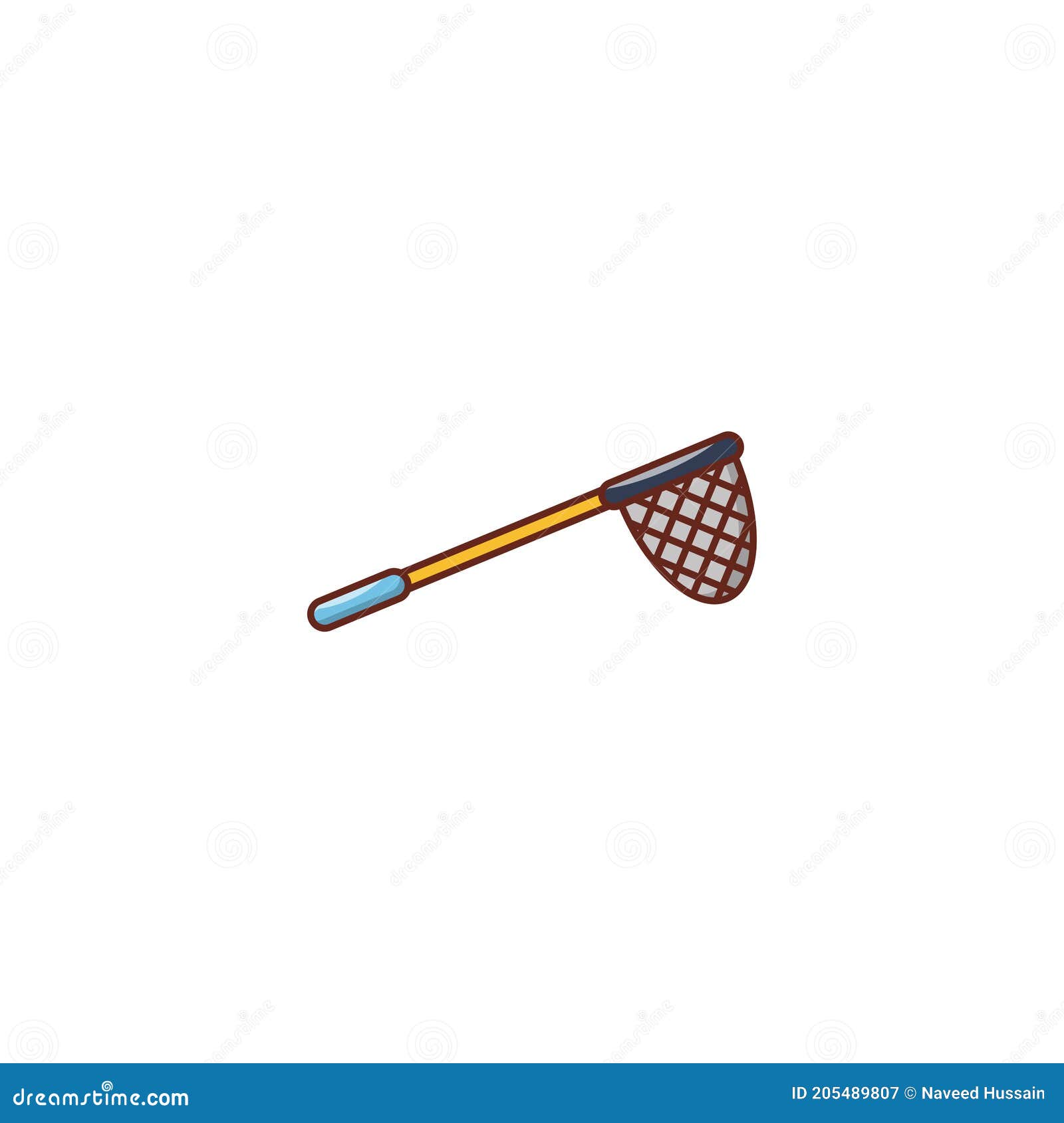 Fishing Net Vector Line Flat Icon Stock Vector - Illustration of ...