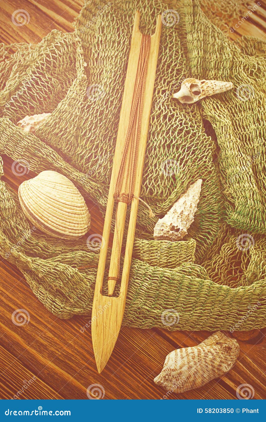 Fishing Net Weaving Shuttle Stock Photo - Image of green, still: 58203850