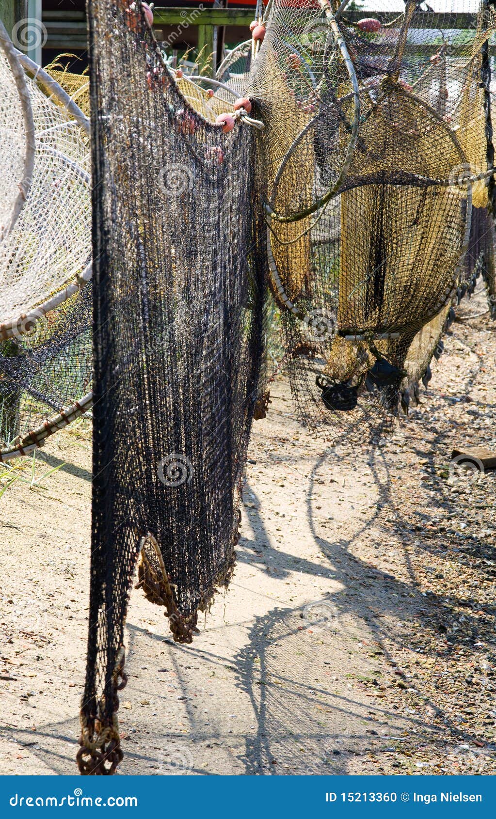 Fishing nets stock photo. Image of outdoors, sunlight - 15213360