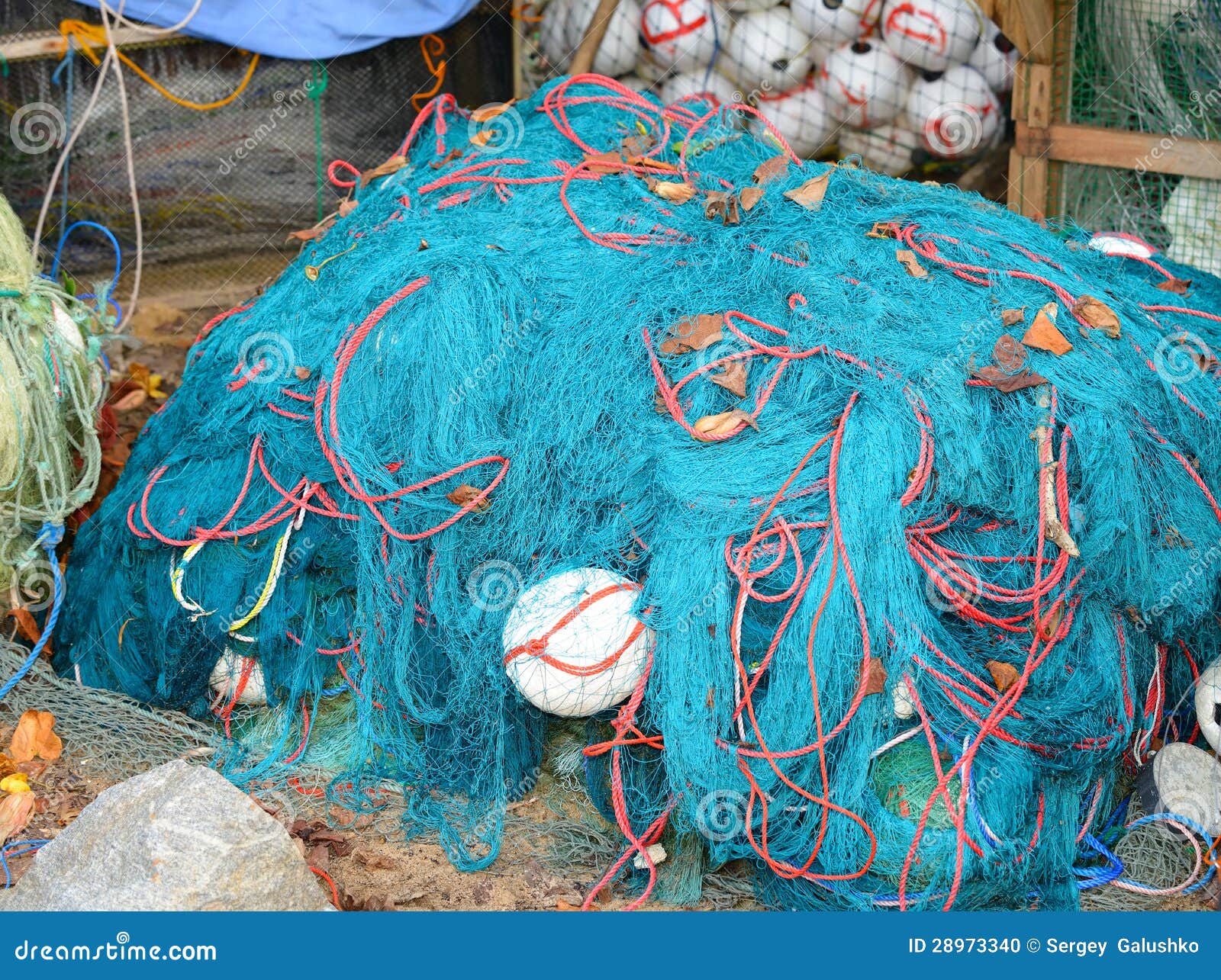 Fishing nets stock photo. Image of rope, colors, tool - 28973340