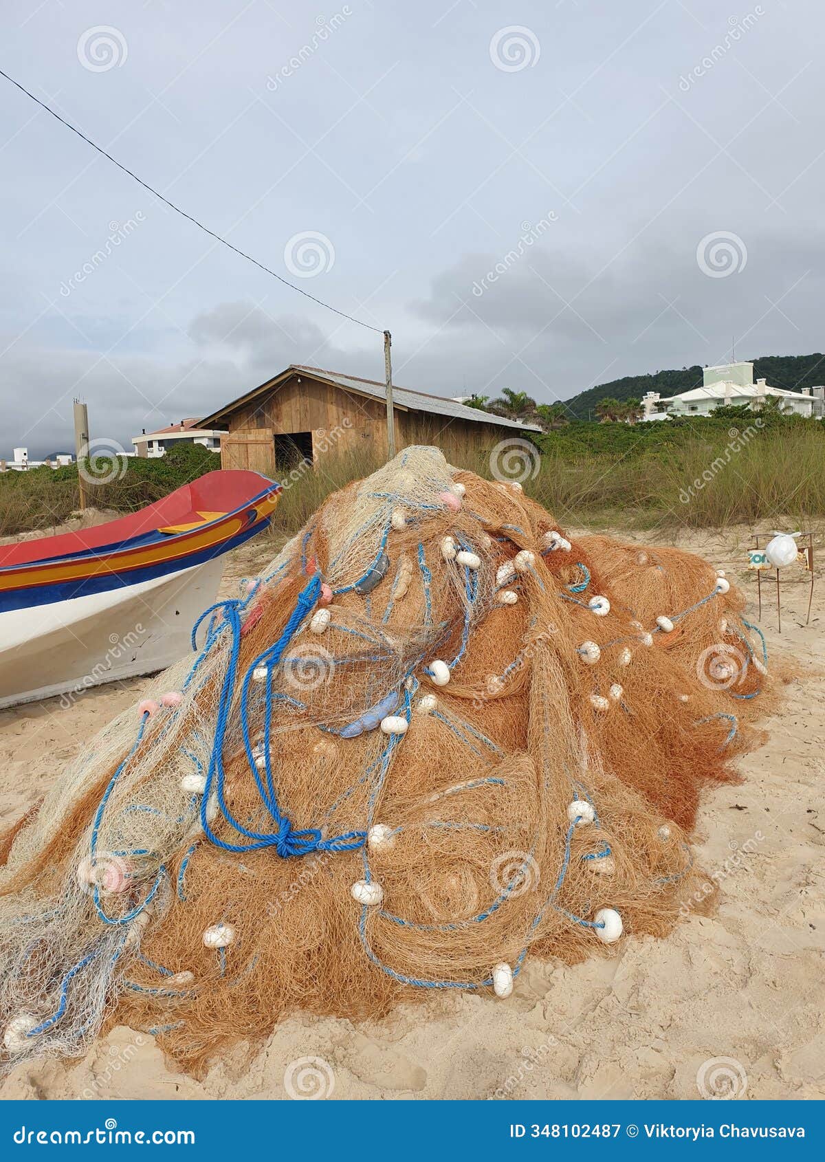 Fishing nets stock image. Image of boat, rock, transport - 348102487