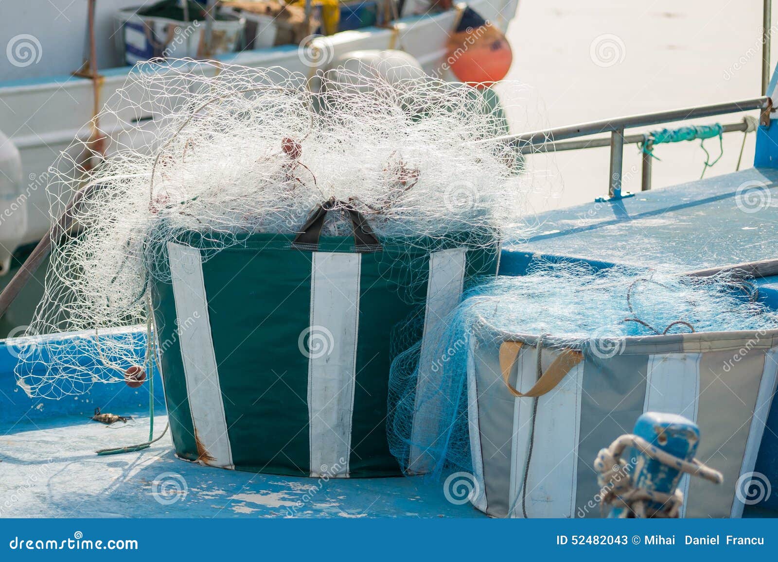 Fishing nets stock image. Image of life, bucket, background - 52482043