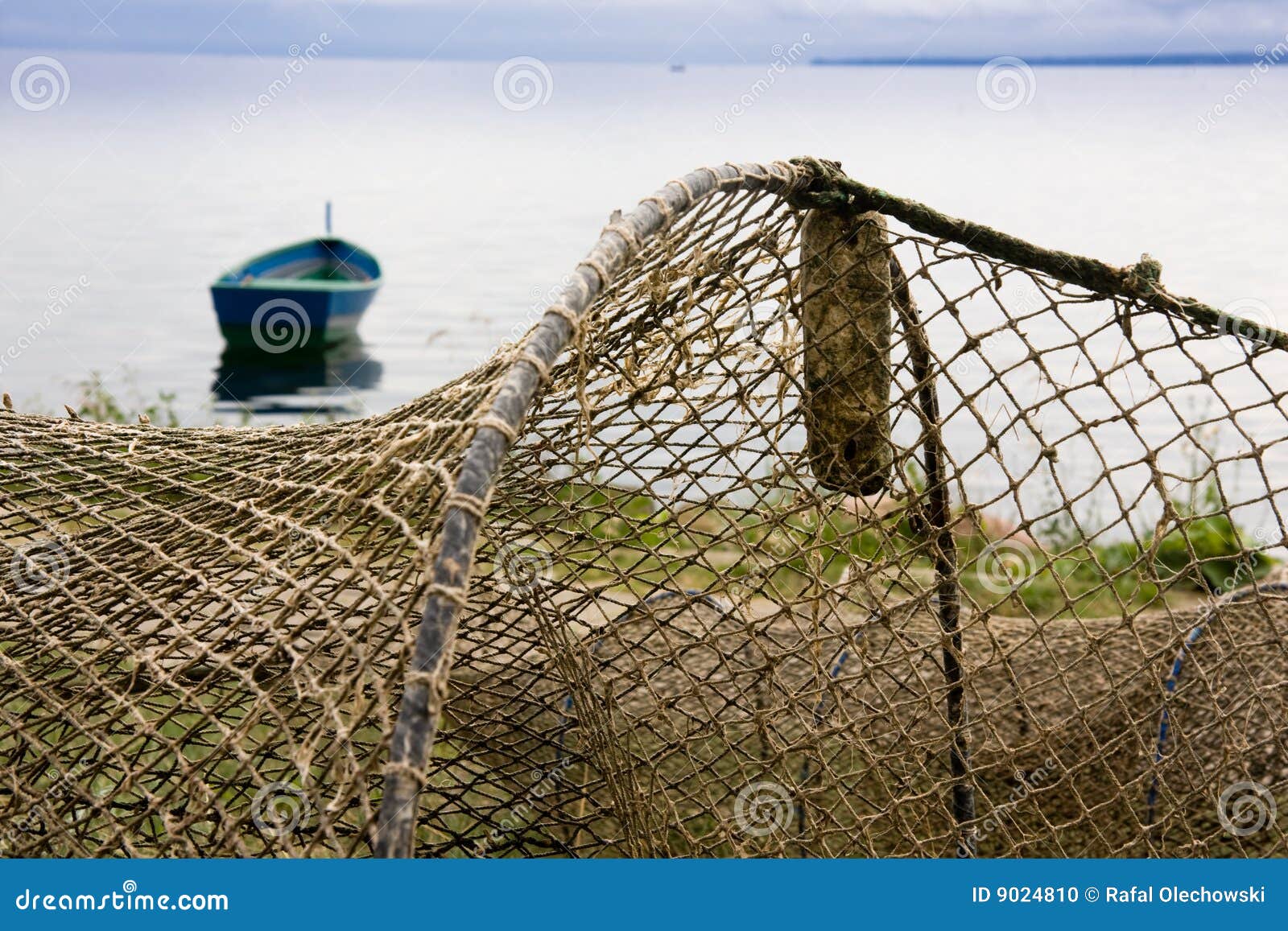 Fishing Nets Drying on Shore Stock Photo - Image of outdoor, water: 9024810