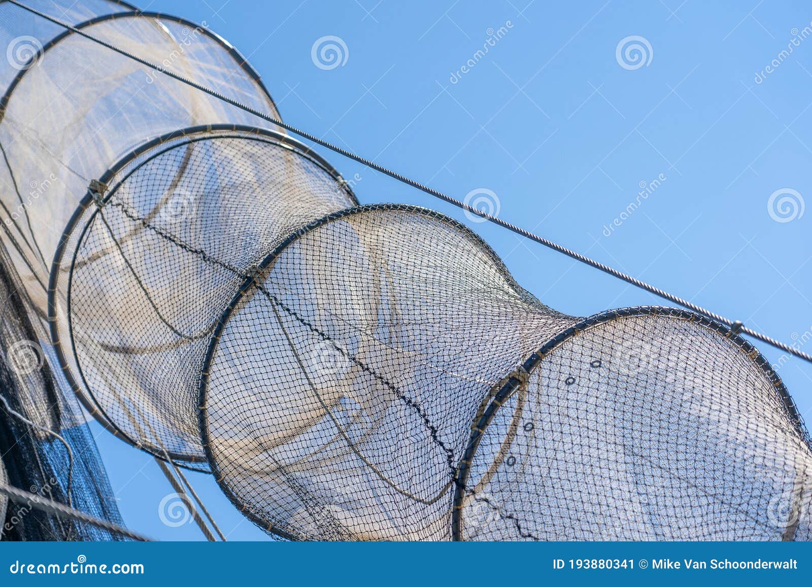 Fishing Nets Drying in the Sun Stock Image - Image of catch, fishnet ...