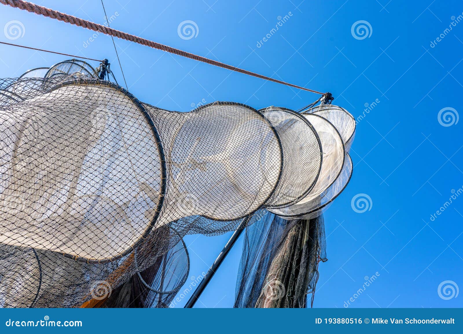 Fishing Nets Drying in the Sun Stock Photo - Image of outdoors, hanging ...
