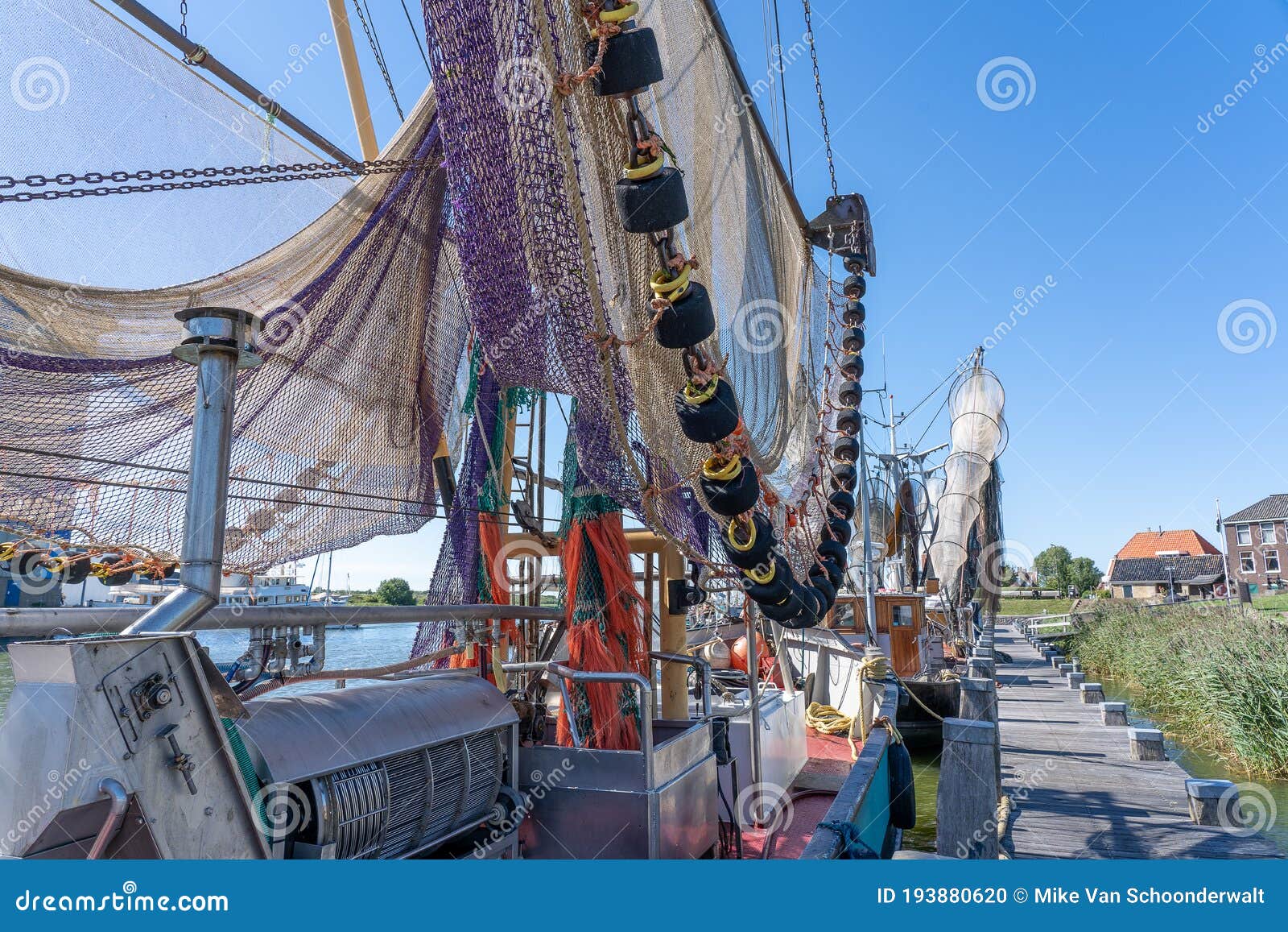 Fishing Nets Drying in the Sun Stock Photo - Image of antique, cord ...