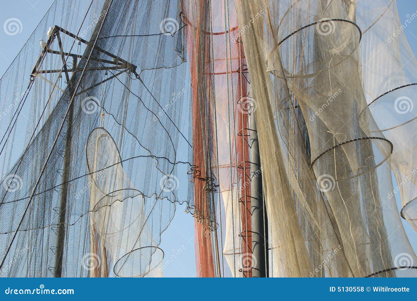 Fishing Nets and Fish-traps Stock Photo - Image of knotted, fishing ...