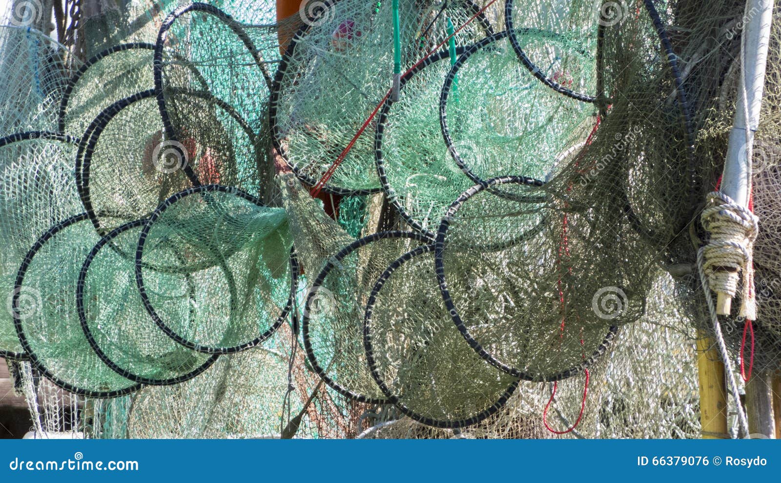 Fishing Nets and Fish Traps Stock Photo - Image of bottom, cast: 66379076