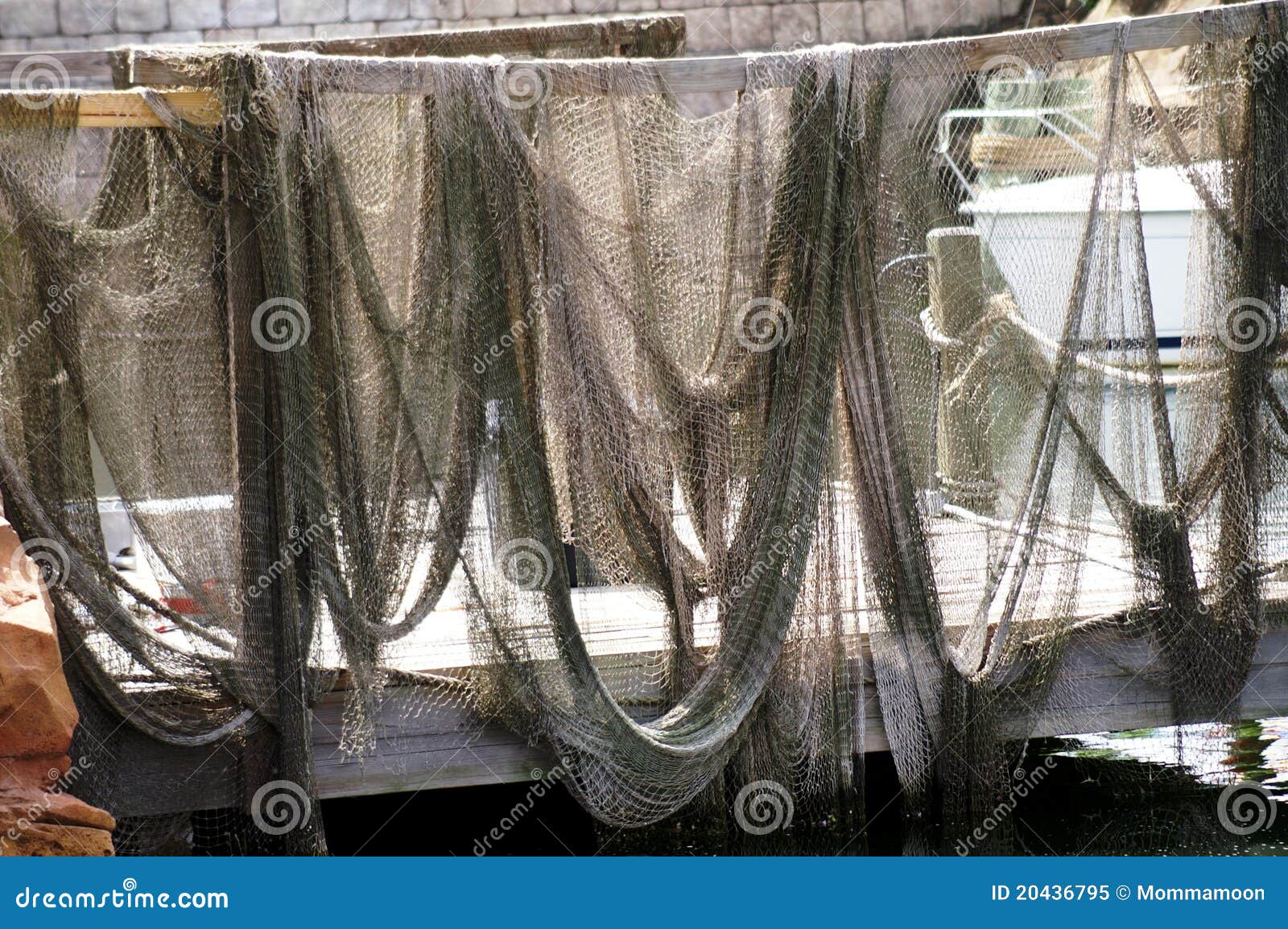 Fishing Nets Hanging Up To Dry Stock Image - Image of life, color: 20436795
