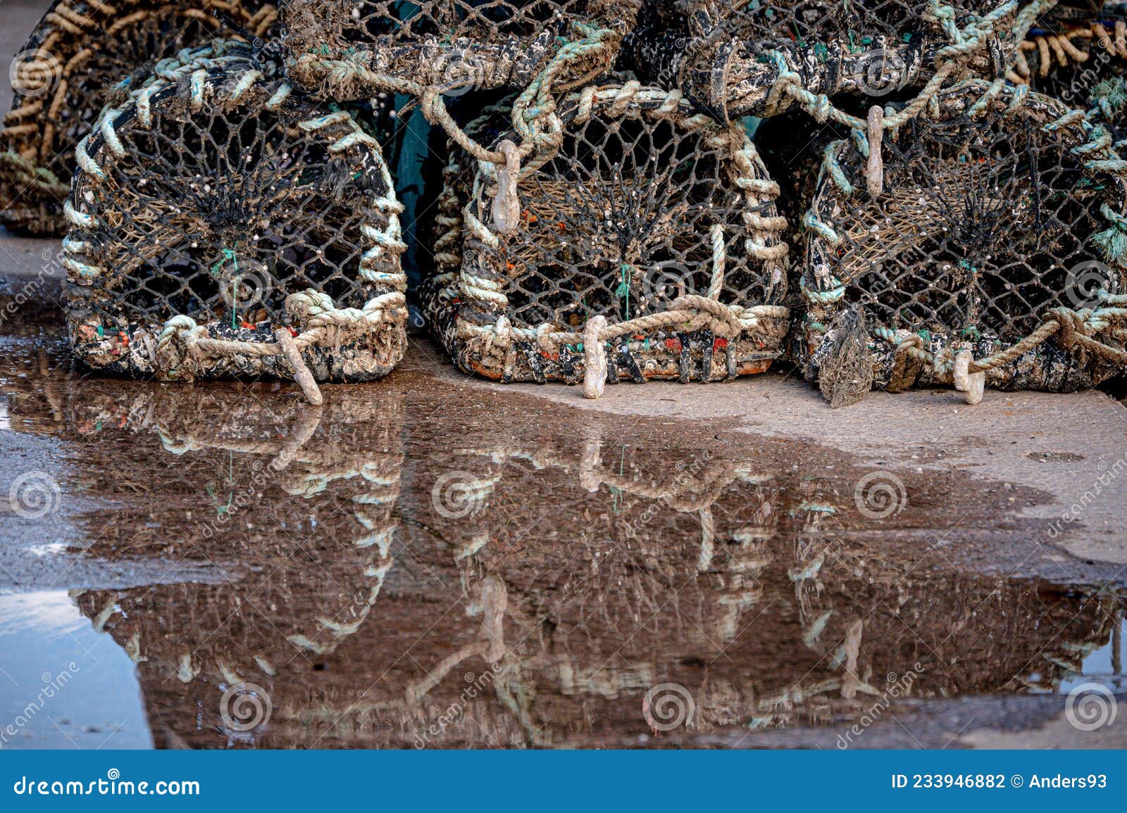 Fishing Nets and Lobster Pots Stock Photo - Image of line, boat: 233946882