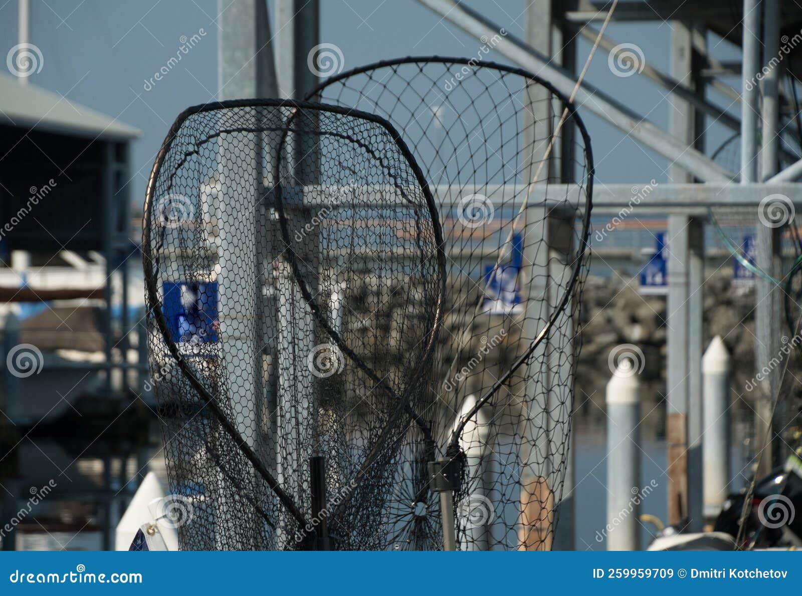 Fishing Nets on Long Handles in Edmonds Marina Stock Image - Image of ...