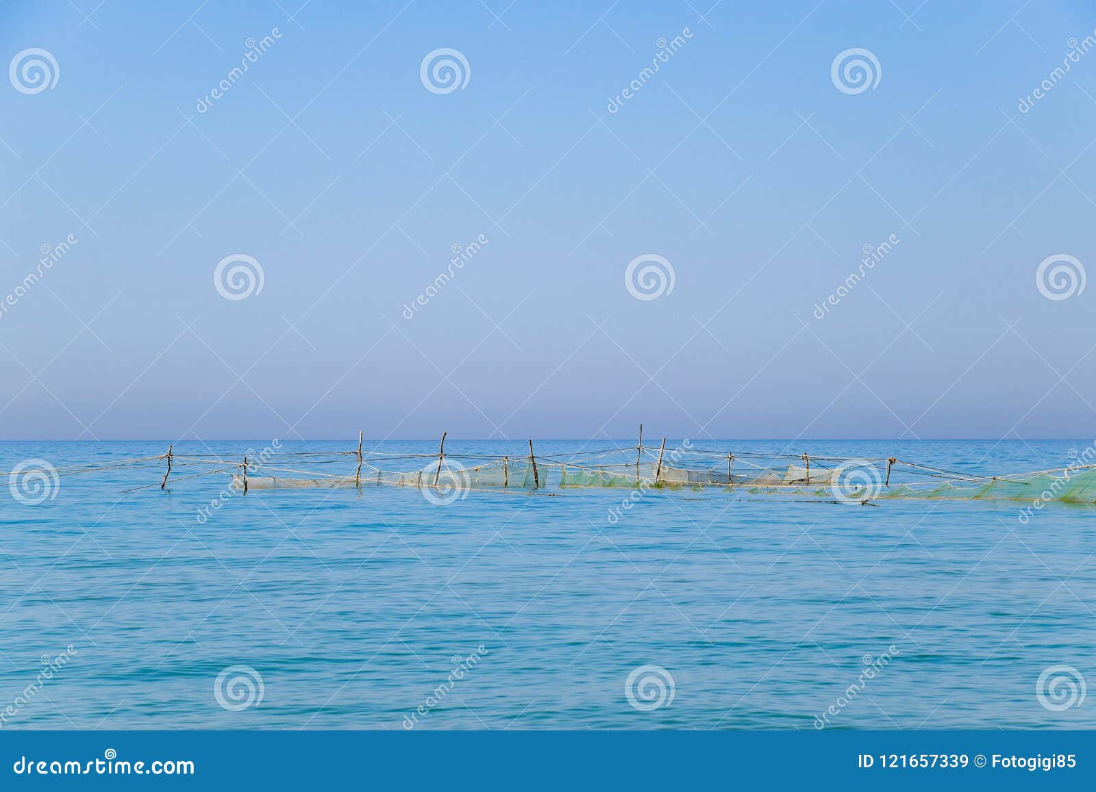Fishing Nets Set in the Sea. Fishing Nets Stock Image - Image of marine ...