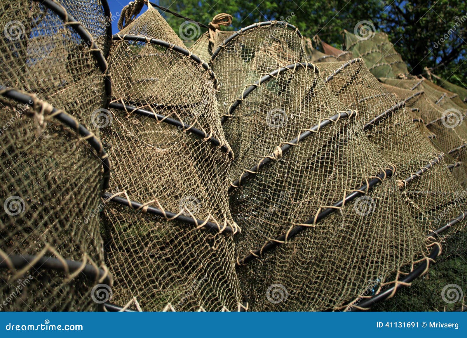 Fishing nets stock image. Image of fish, tackle, harbor - 41131691