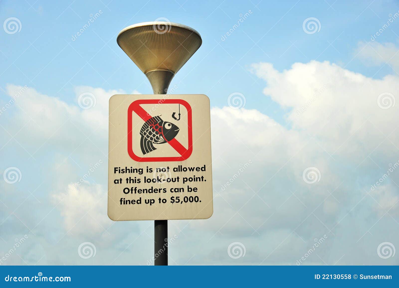 Fishing is Not Allowed Sign Stock Illustration - Illustration of offend ...