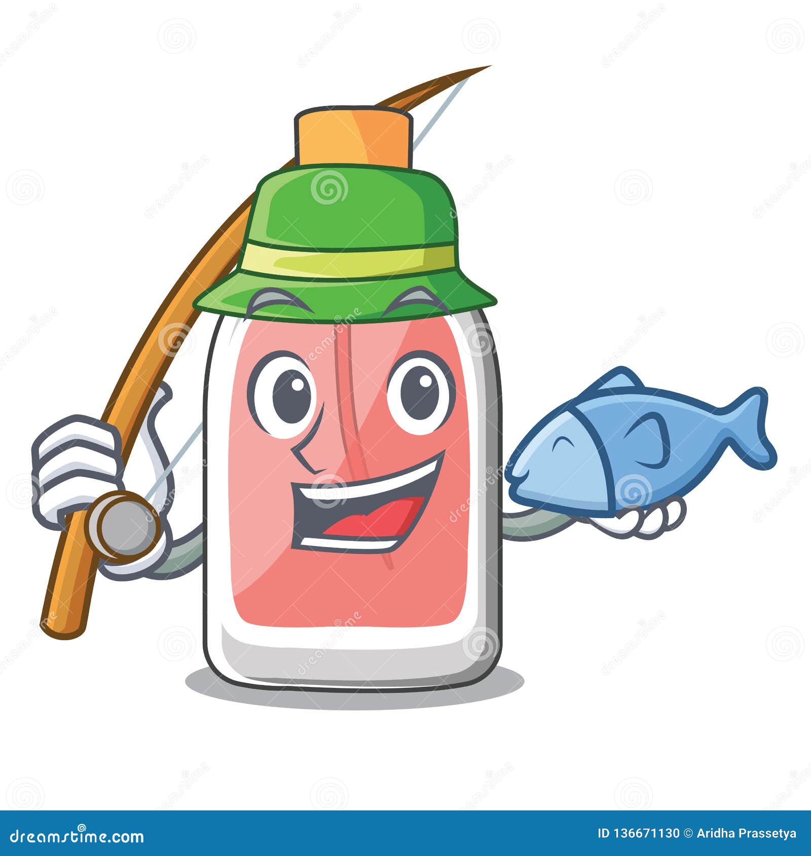 Fishing Perfume Bottle on the Character Table Stock Vector ...
