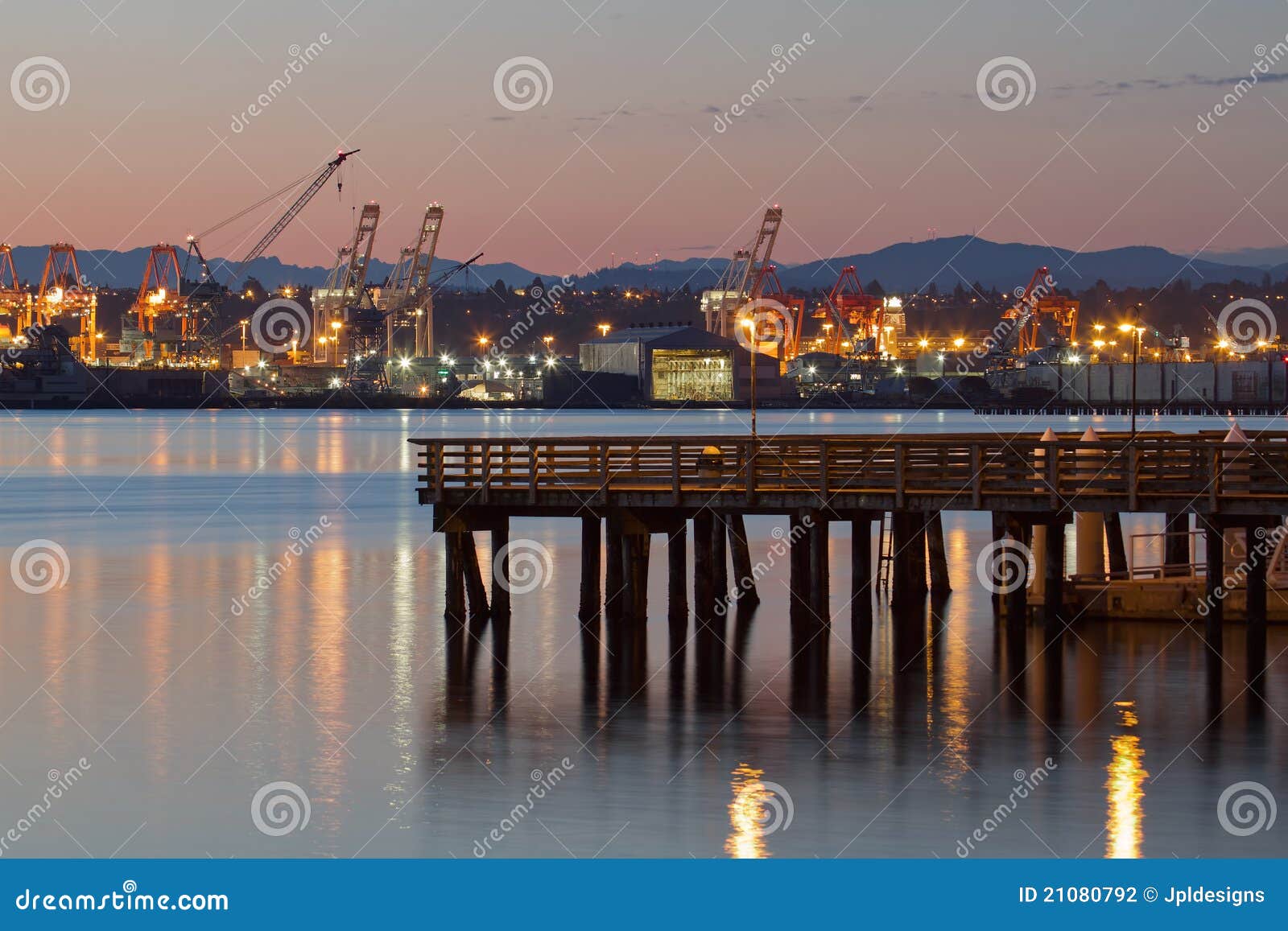 Fishing Pier at Alki Beach Seattle Washington Stock Photo - Image of ...