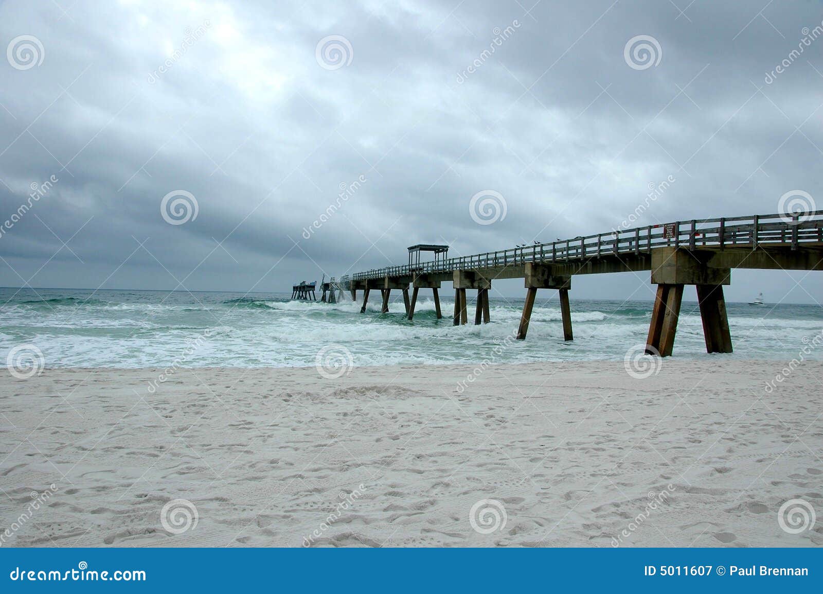 Fishing Pier Damage from Hurricane Stock Image - Image of condemned ...