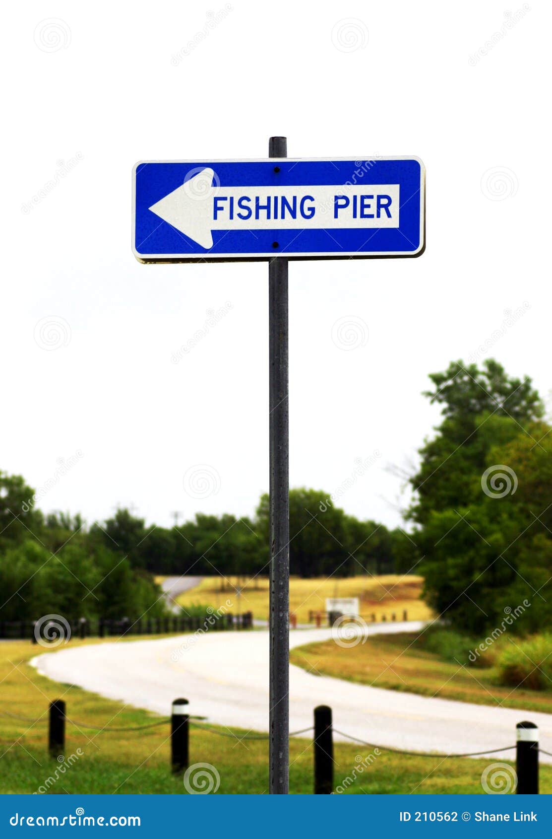 Fishing Pier Sign stock photo. Image of directional, summer - 210562