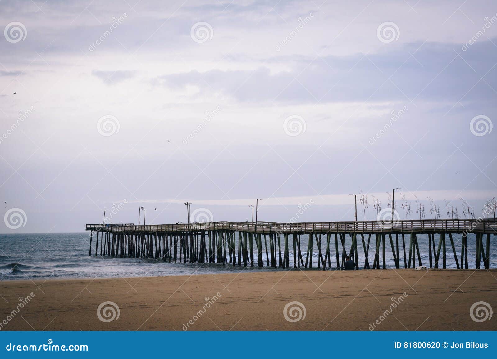 The Fishing Pier in Virginia Beach, Virginia. Stock Photo - Image of ...