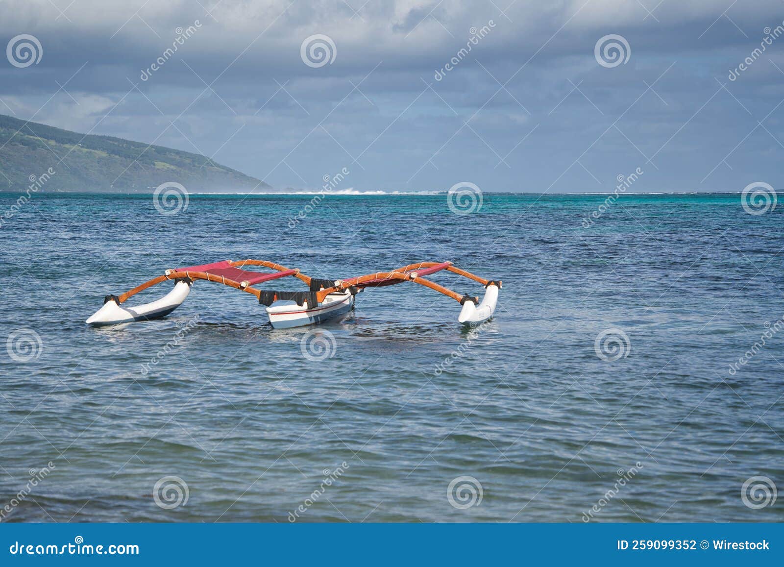 Fishing Pirogue on the Sea on a Sunny Day Stock Photo - Image of travel ...